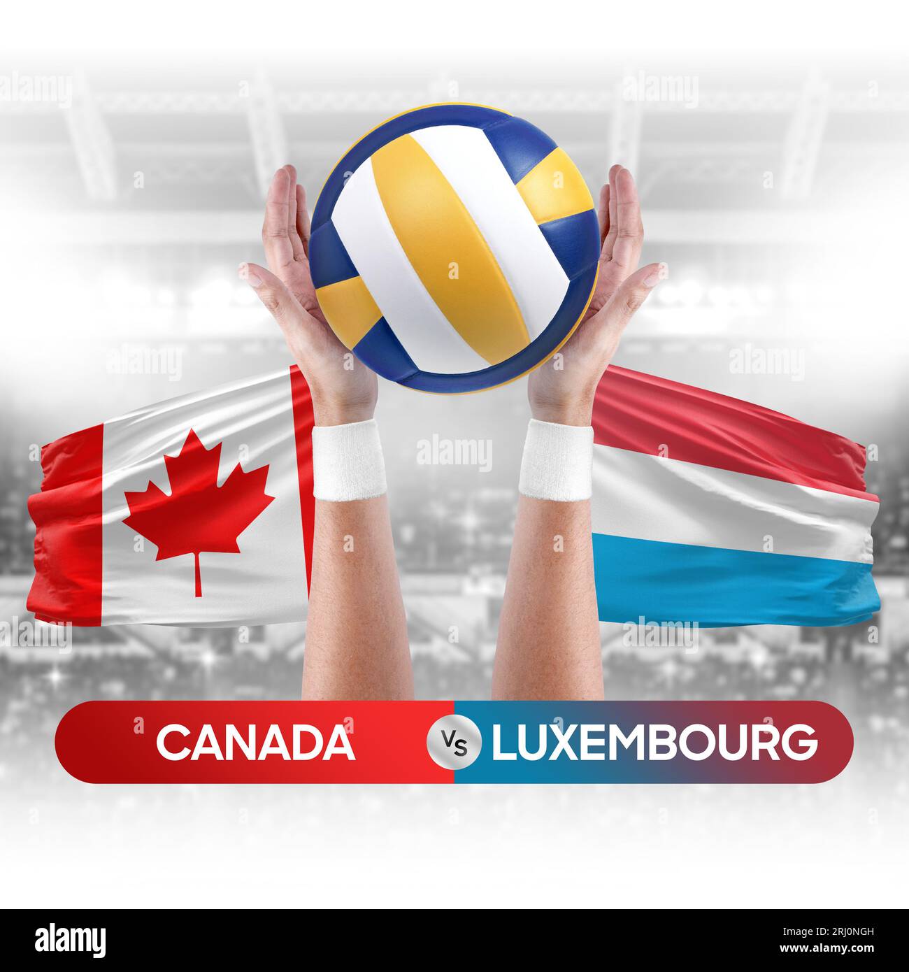 Canada vs Luxembourg national teams volleyball volley ball match ...