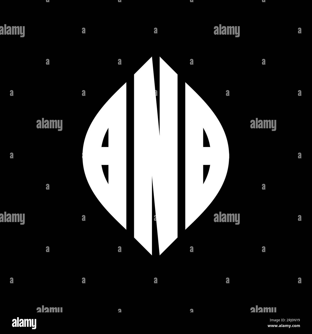 BNB circle letter logo design with circle and ellipse shape. BNB ...