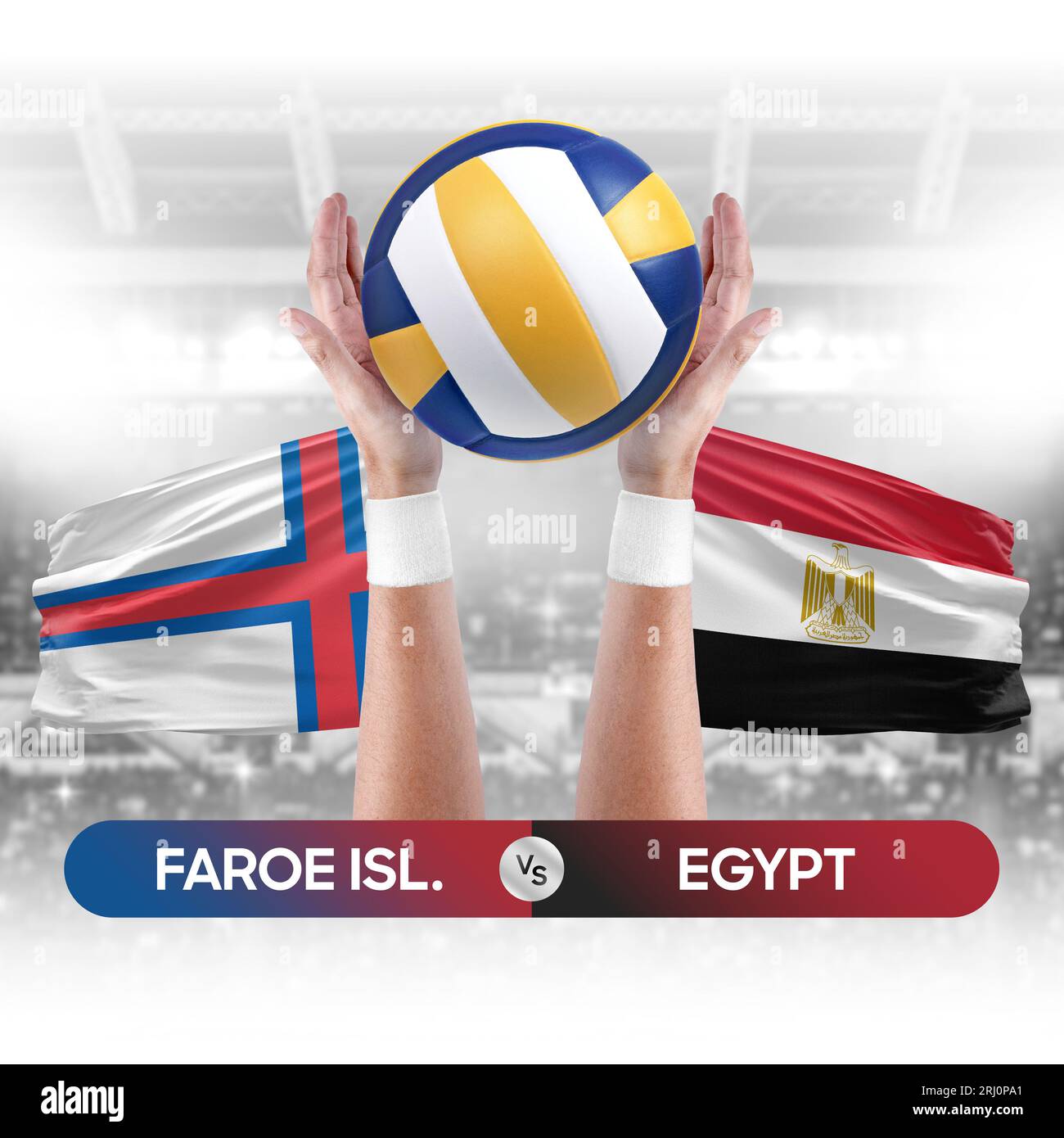 Faroe Islands vs Egypt national teams volleyball volley ball match ...