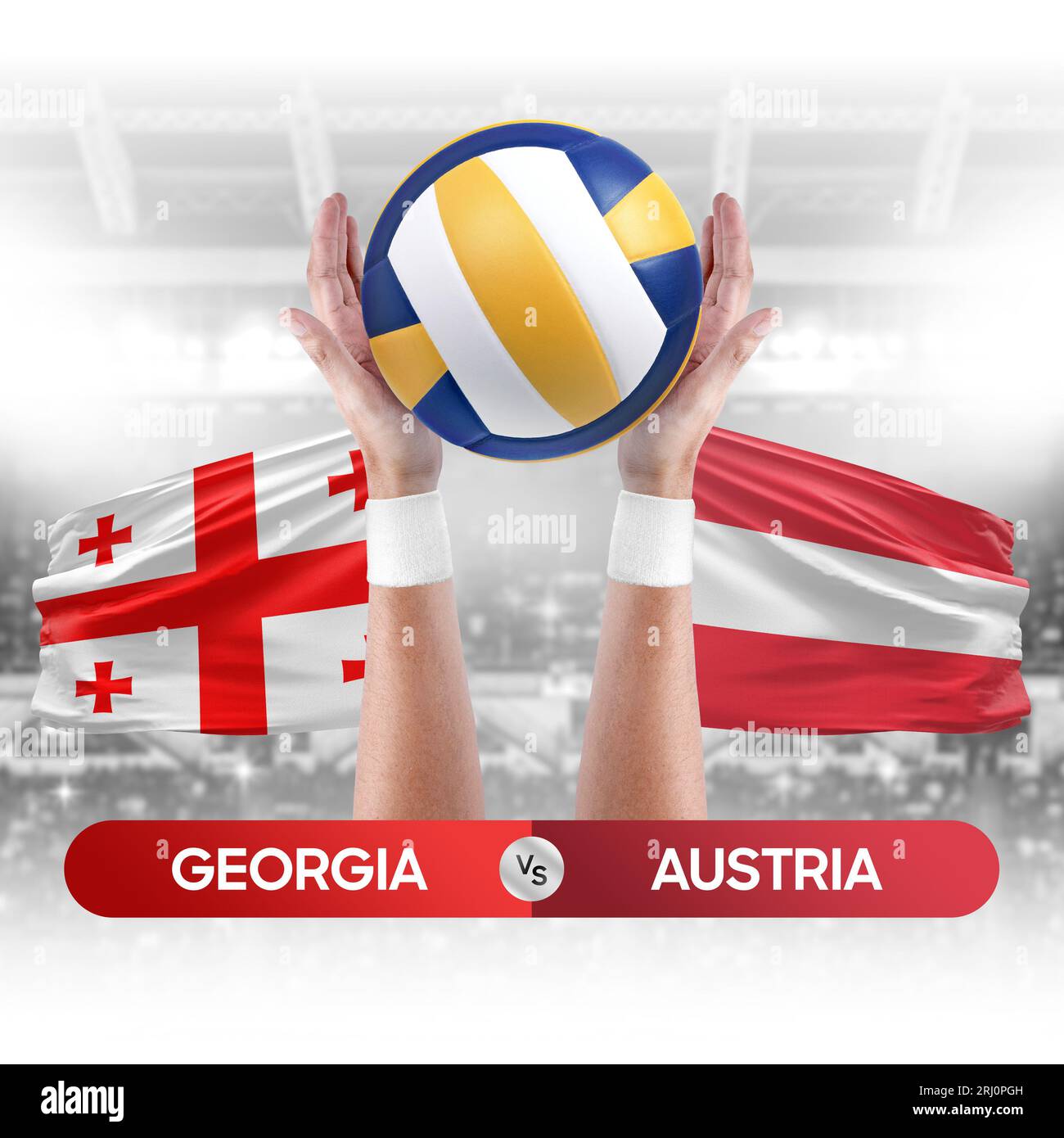 Georgia austria flag hi-res stock photography and images - Alamy