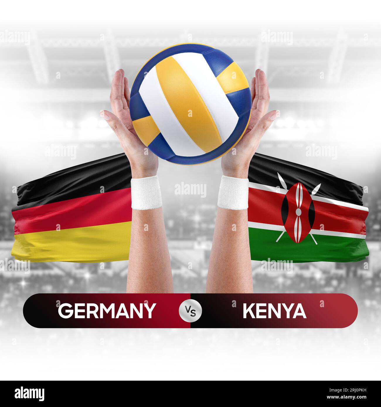 Germany vs Kenya national teams volleyball volley ball match ...