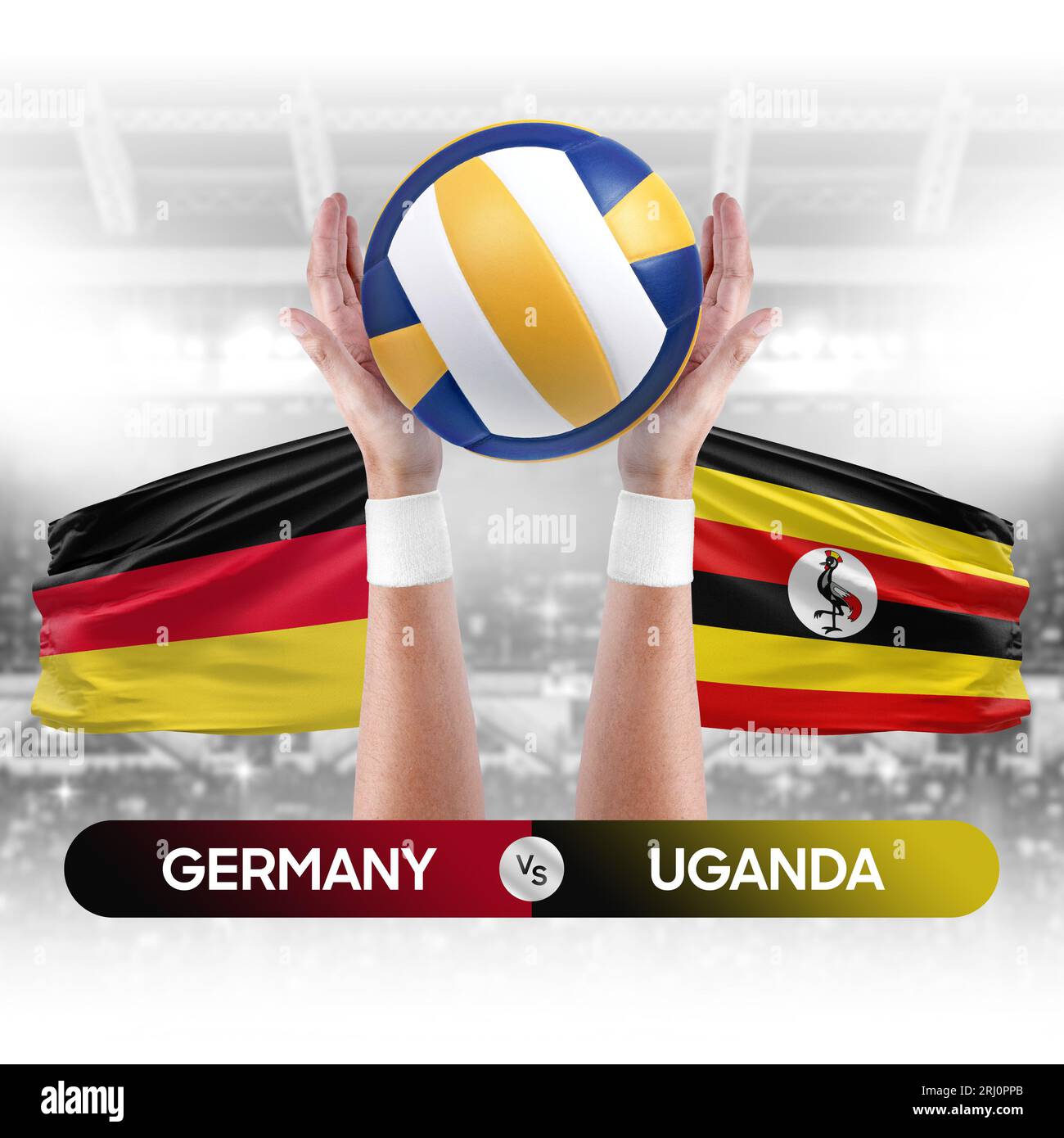 Germany vs Uganda national teams volleyball volley ball match ...