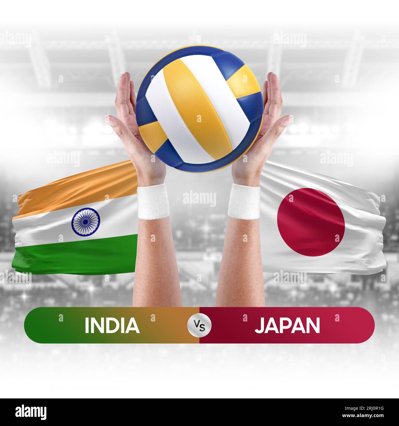 India vs Japan national teams volleyball volley ball match competition ...