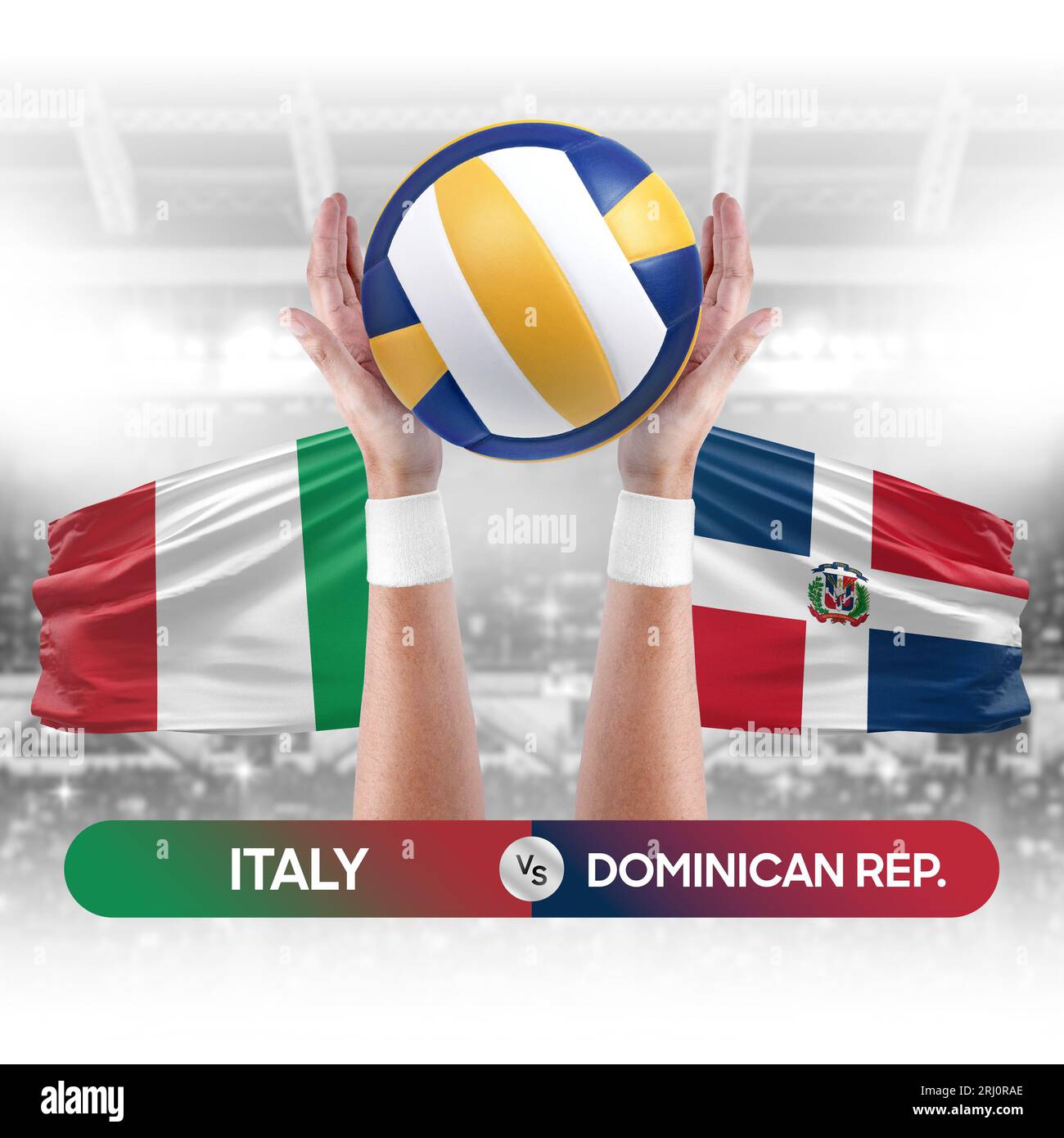 Italy vs Dominican Republic national teams volleyball volley ball match ...