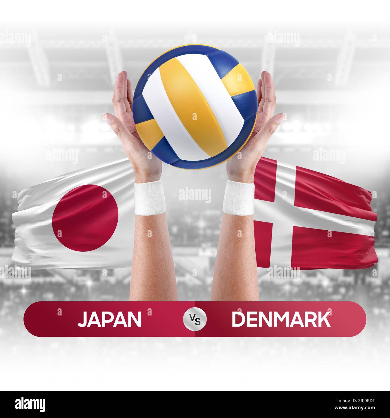 Japan vs Denmark national teams volleyball volley ball match ...
