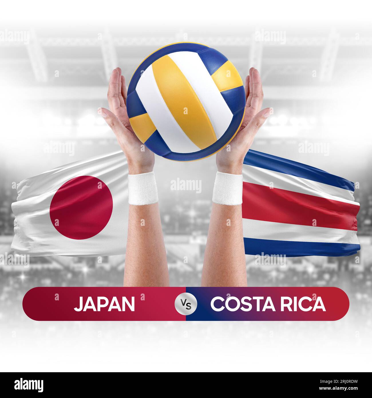 Japan vs Costa Rica national teams volleyball volley ball match ...