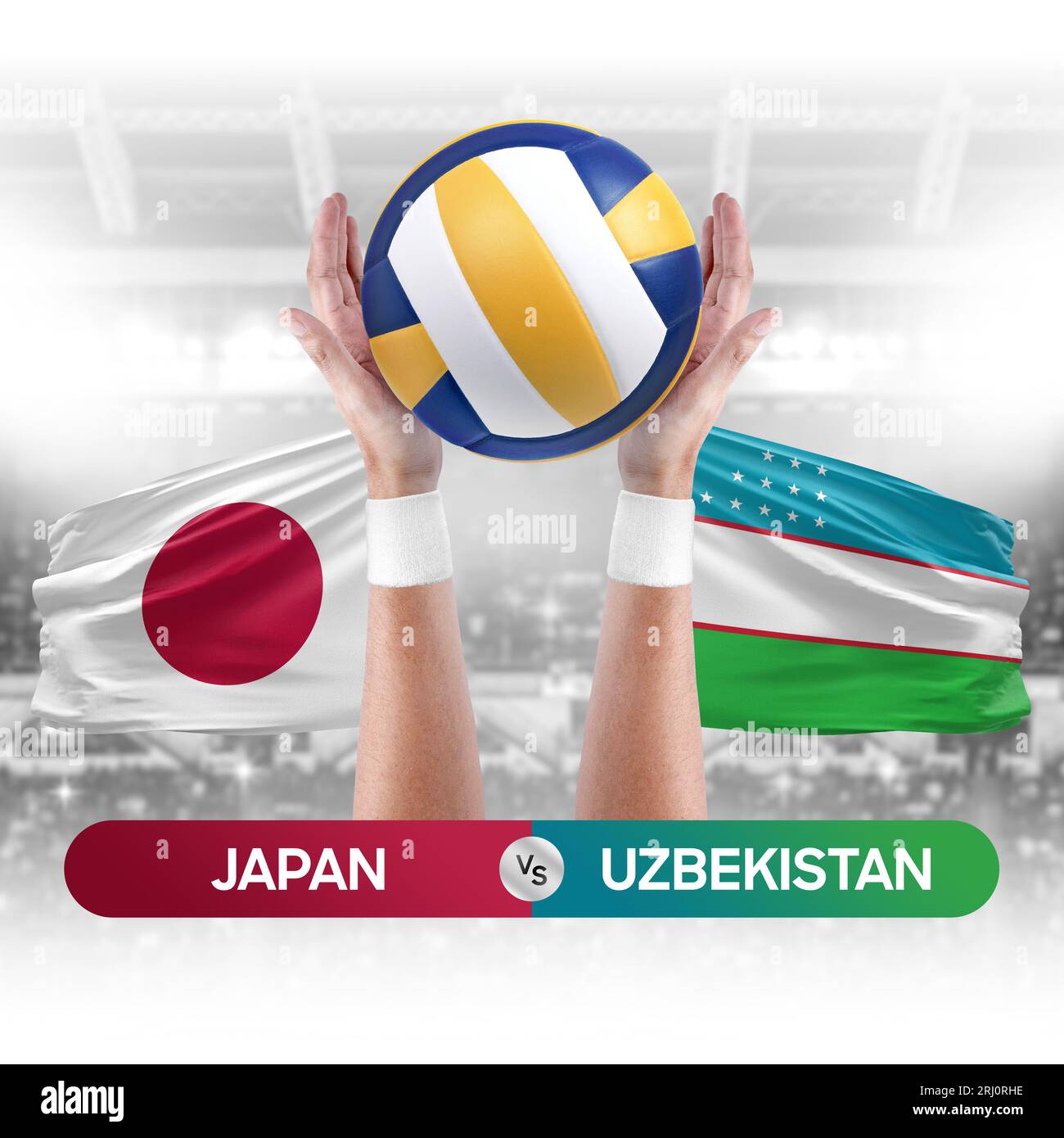 Japan vs Uzbekistan national teams volleyball volley ball match ...