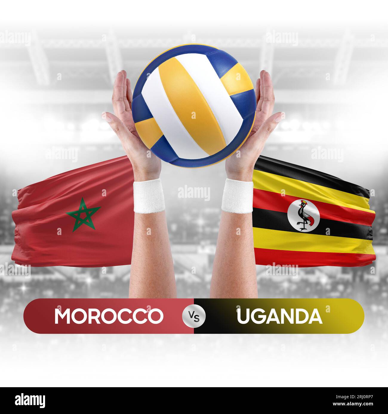 Morocco vs Uganda national teams volleyball volley ball match ...