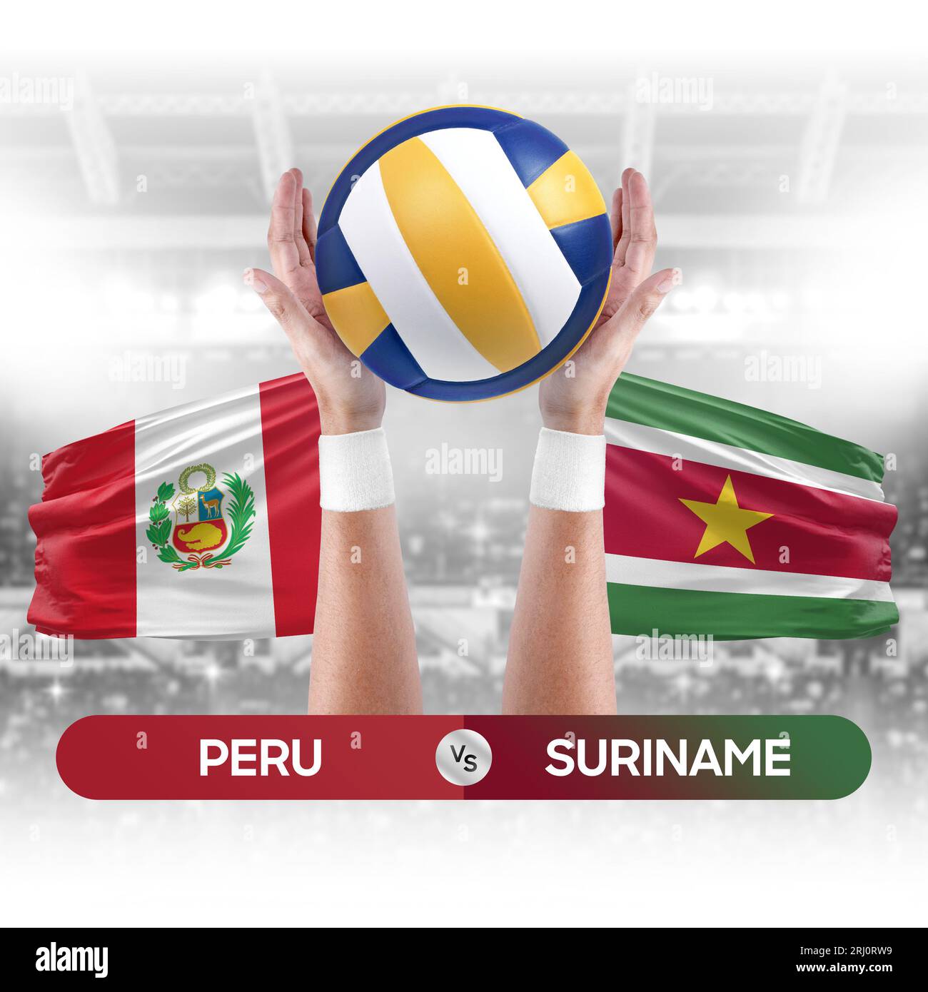 Peru vs Suriname national teams volleyball volley ball match ...