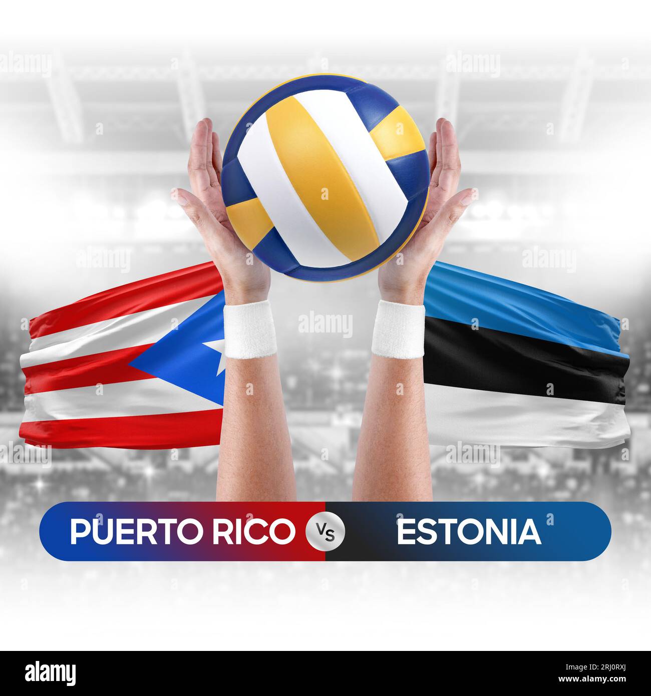 Puerto Rico vs Estonia national teams volleyball volley ball match ...
