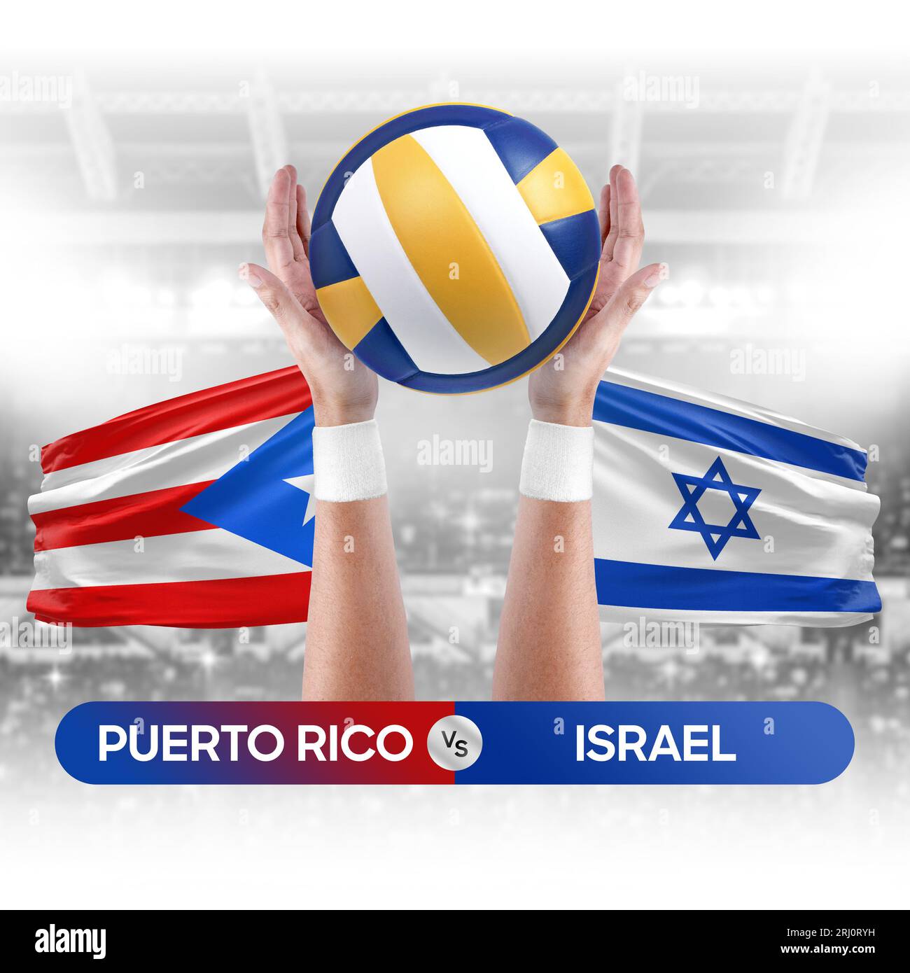 Puerto Rico vs Israel national teams volleyball volley ball match ...