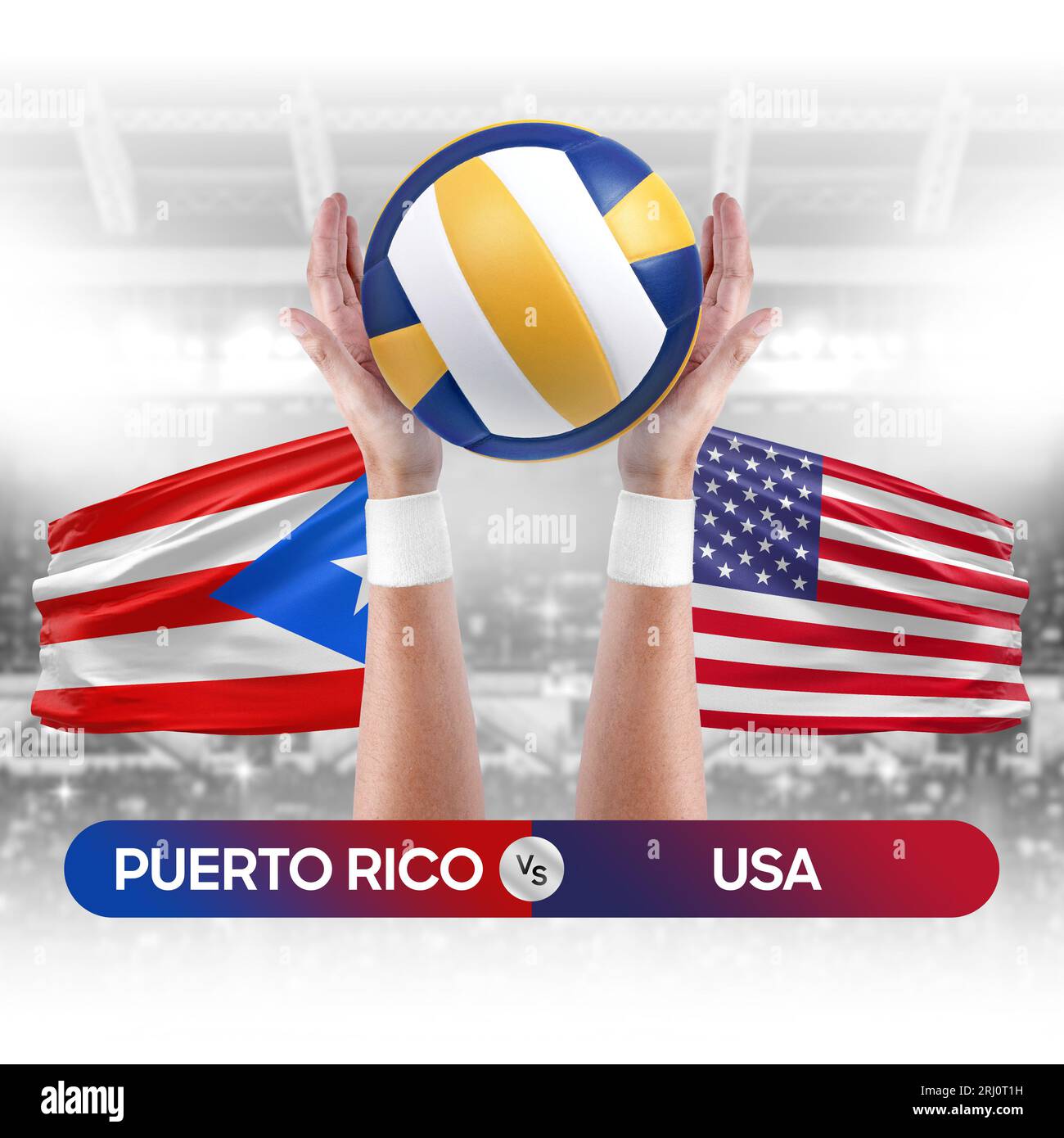 Puerto Rico vs USA national teams volleyball volley ball match ...