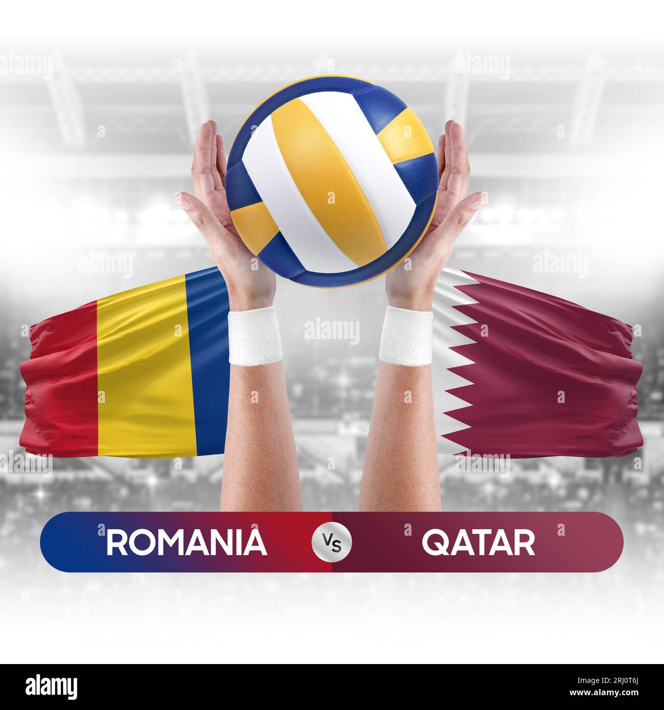 Qatar romania flag hi-res stock photography and images - Alamy