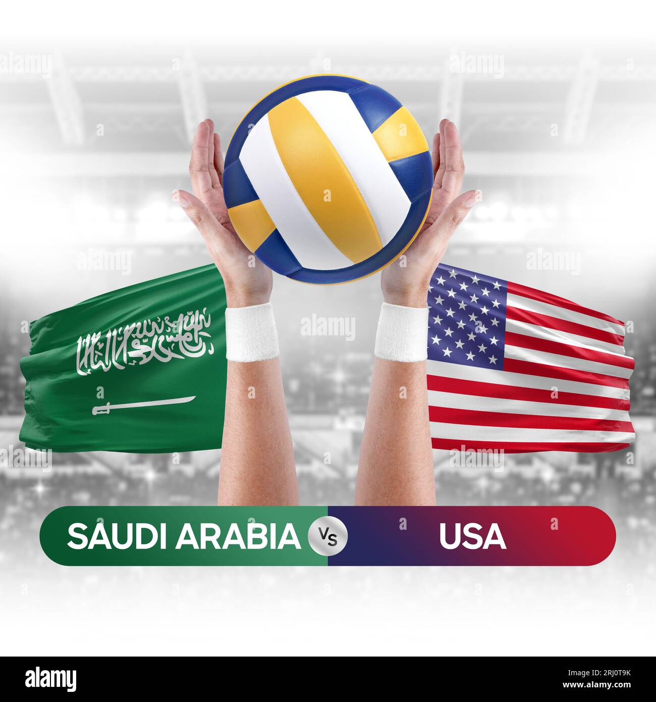 Saudi Arabia vs USA national teams volleyball volley ball match ...