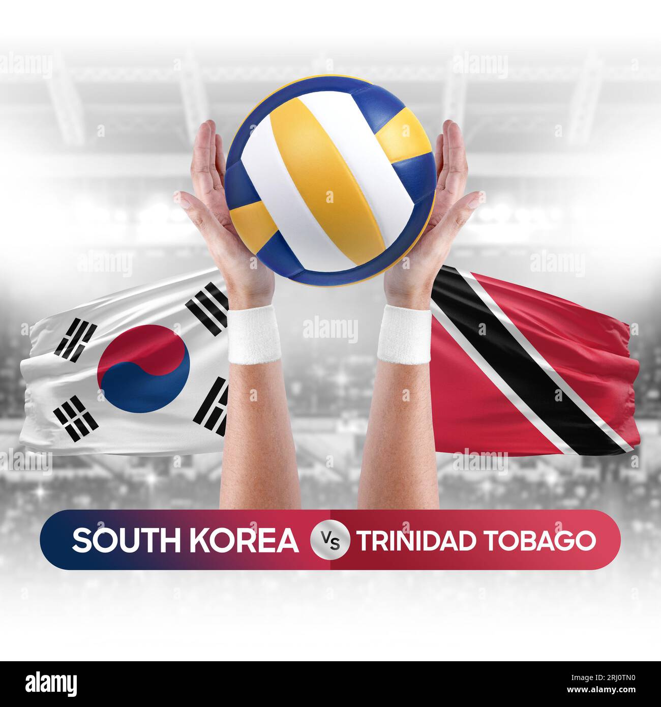 South Korea vs Trinidad Tobago national teams volleyball volley ball ...