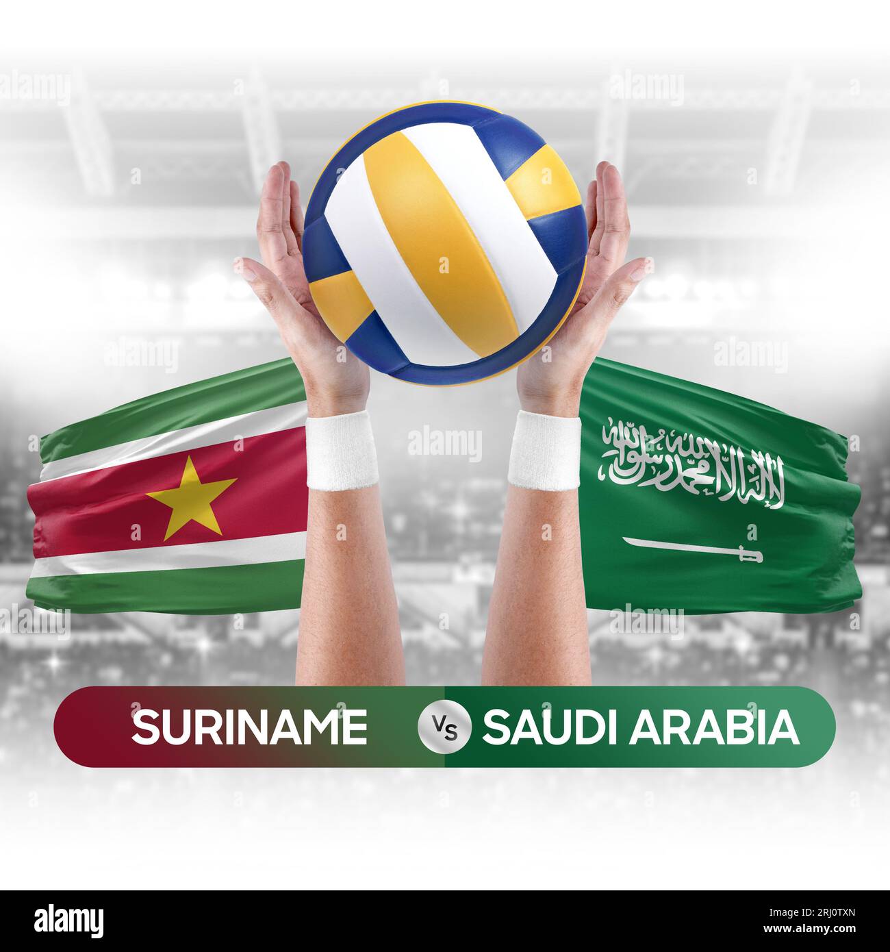 Suriname vs Saudi Arabia national teams volleyball volley ball match ...