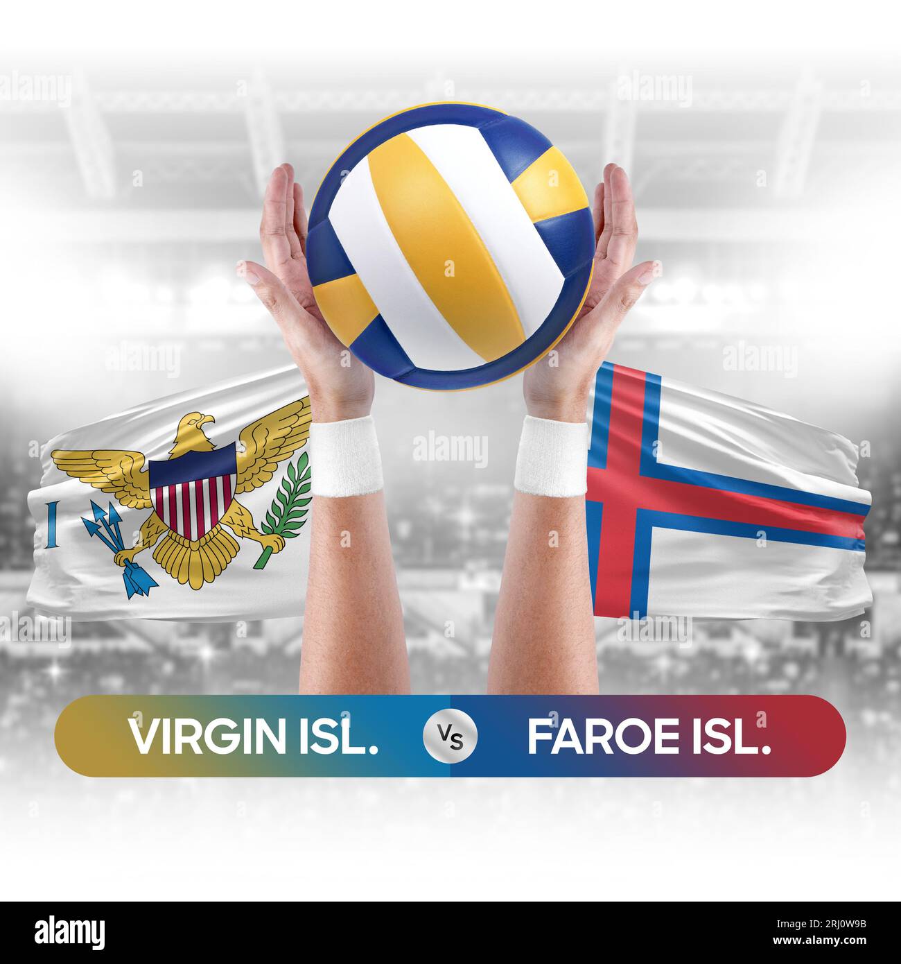 Virgin Islands vs Faroe Islands national teams volleyball volley ball ...