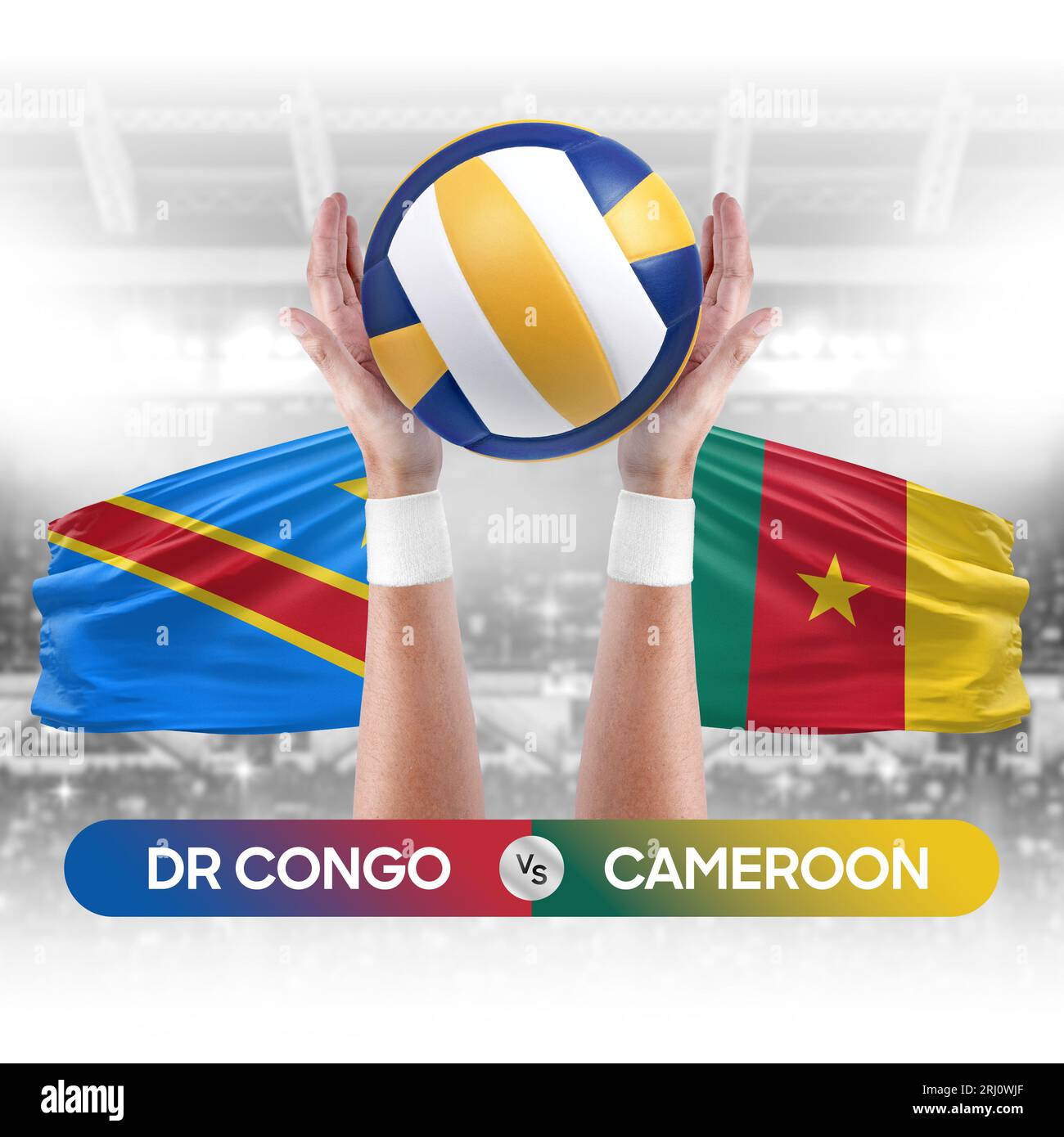 Dr Congo vs Cameroon national teams volleyball volley ball match ...