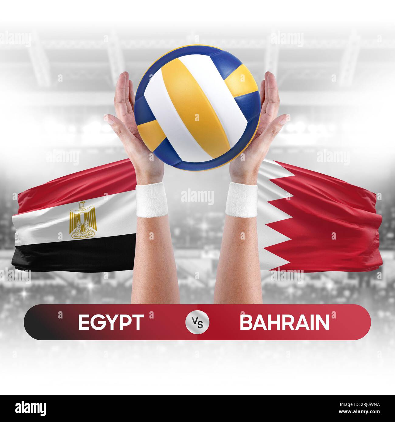 Egypt vs Bahrain national teams volleyball volley ball match ...