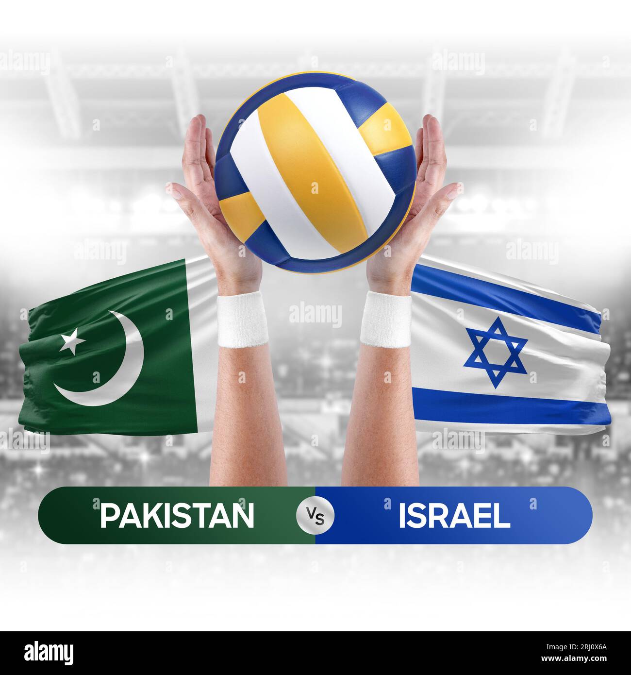 Pakistan vs Israel national teams volleyball volley ball match ...