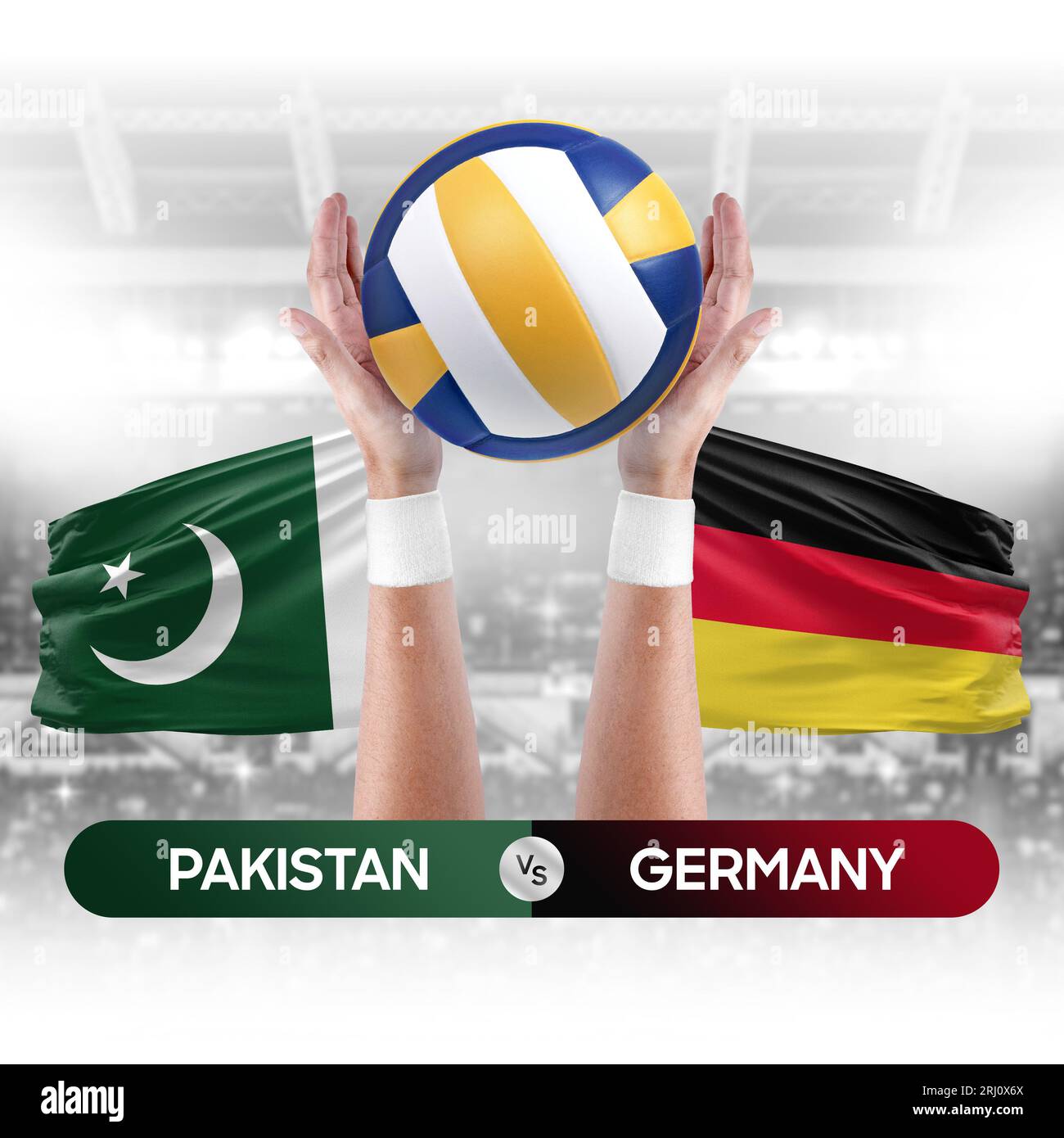 Pakistan vs Germany national teams volleyball volley ball match ...