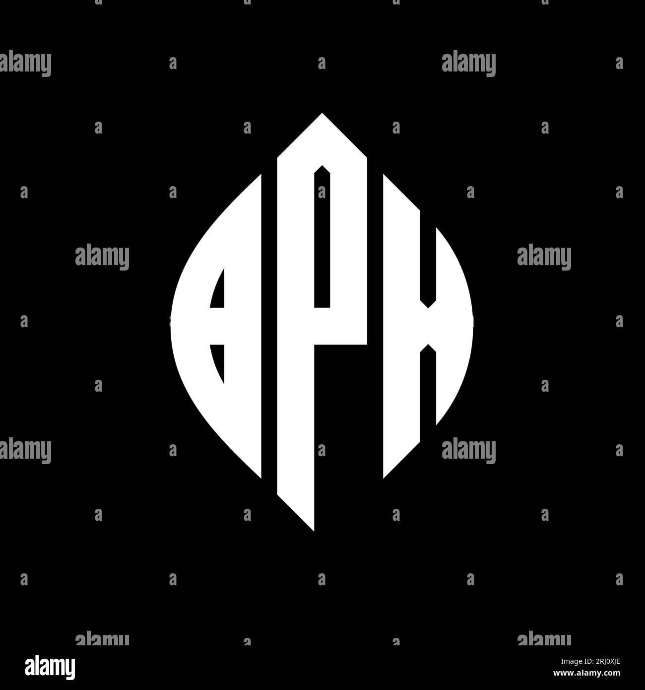 BPX circle letter logo design with circle and ellipse shape. BPX ...