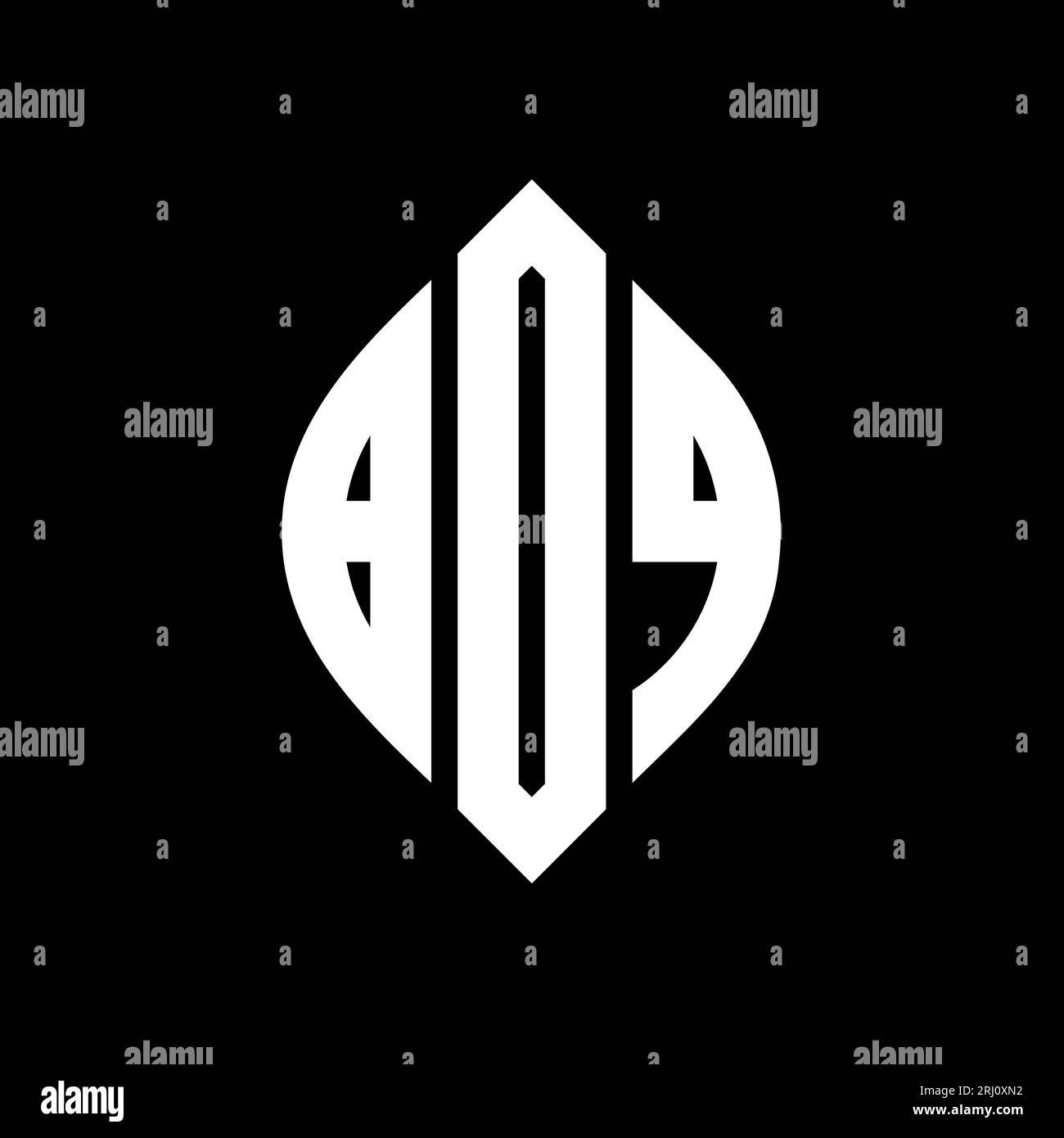 BOQ circle letter logo design with circle and ellipse shape. BOQ ...