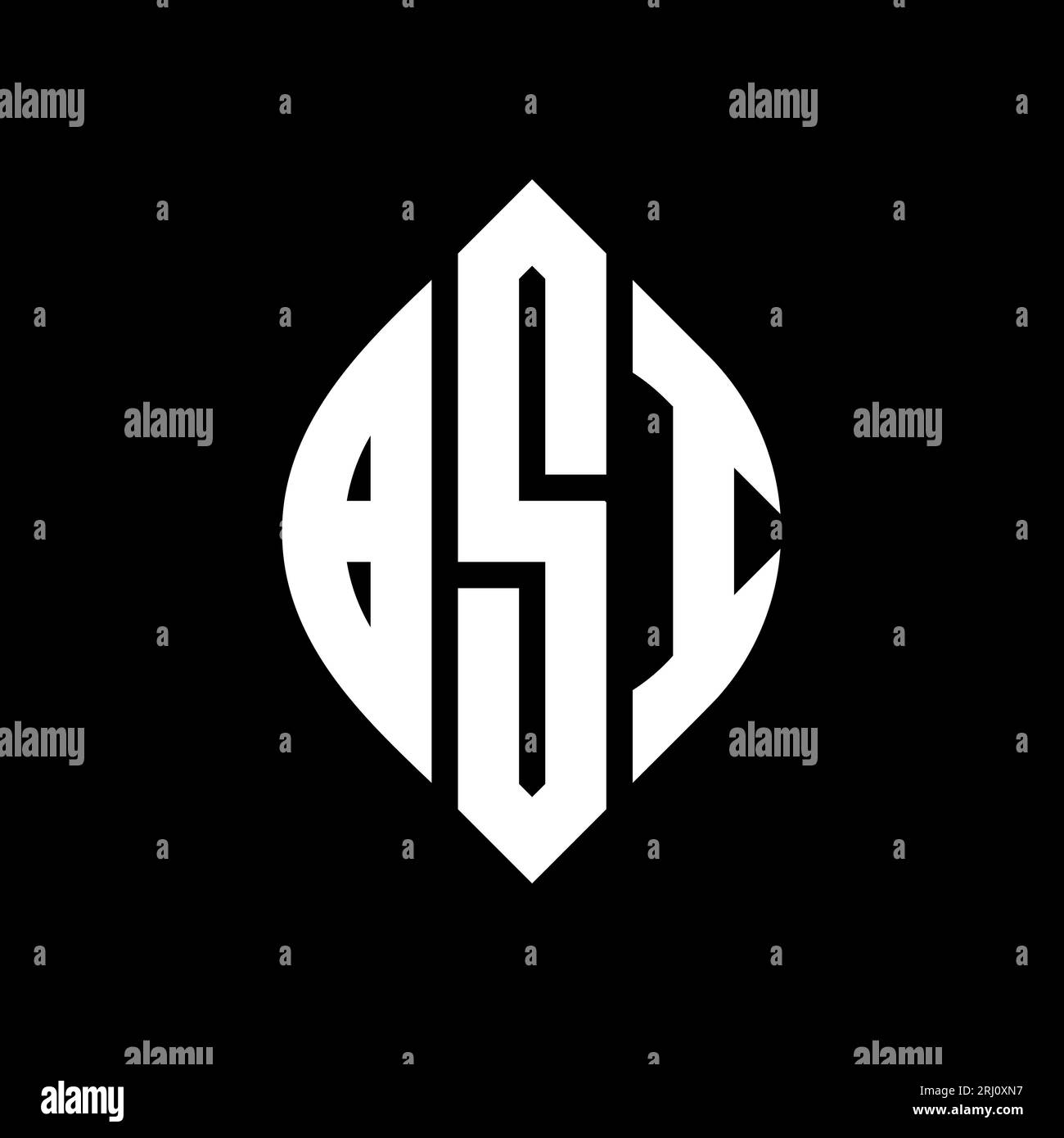 BSI circle letter logo design with circle and ellipse shape. BSI ...