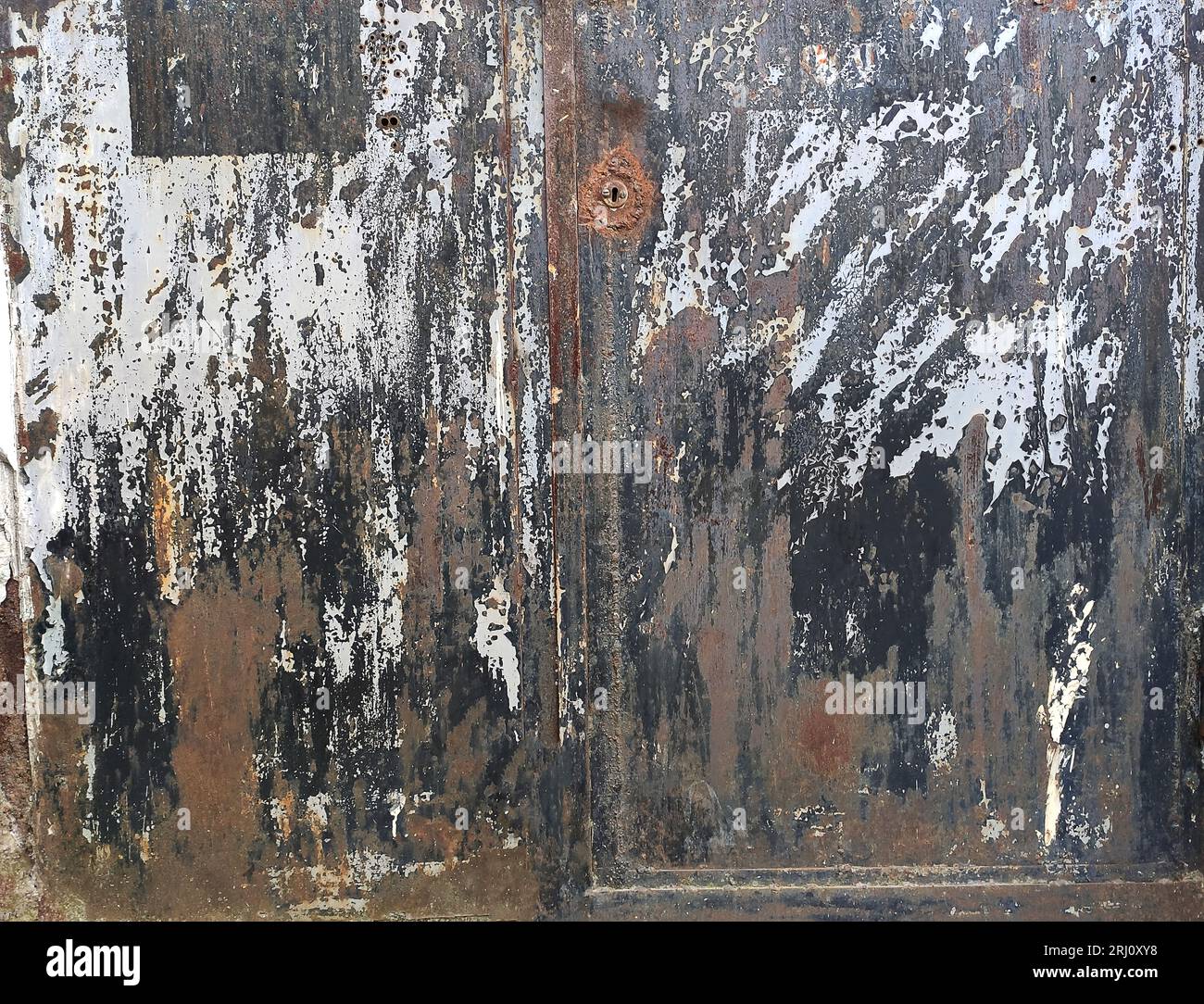 Corroded metal background. Rusted blue painted metal wall. Rusty metal ...