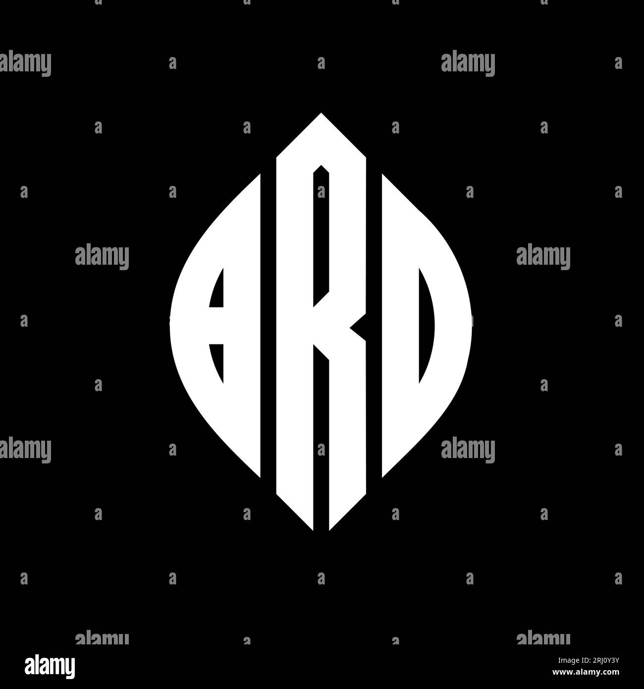 BRD circle letter logo design with circle and ellipse shape. BRD ...