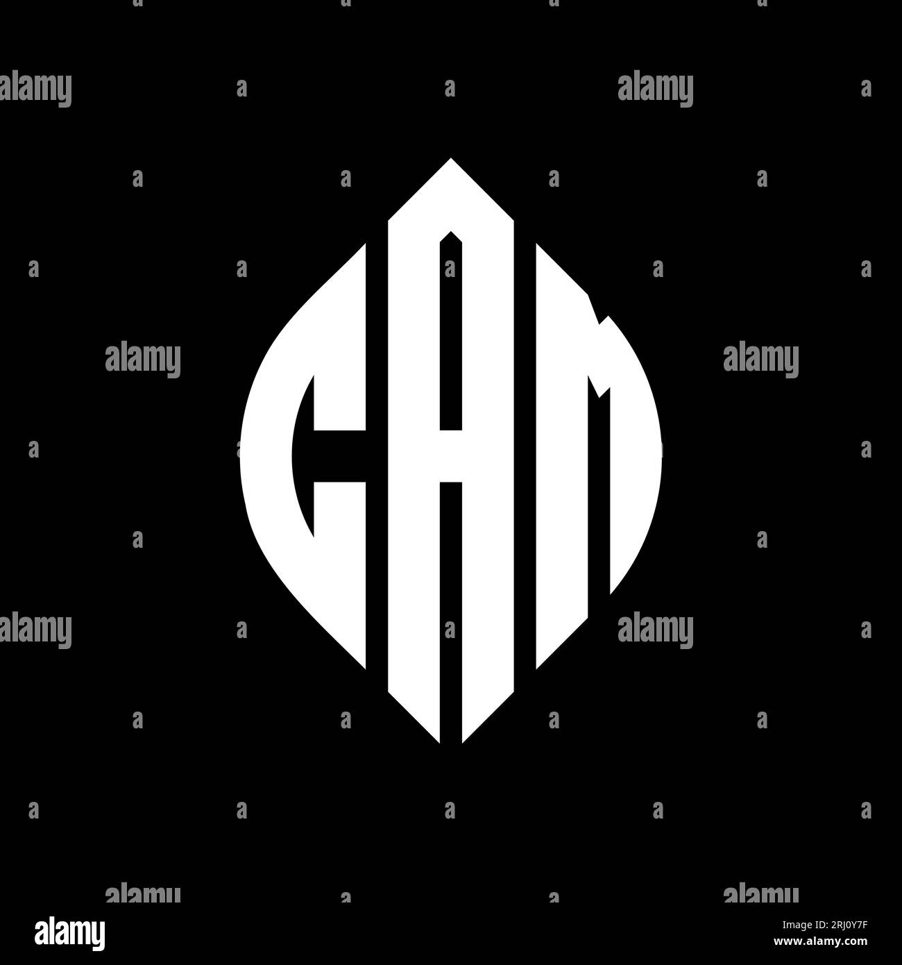 CAM circle letter logo design with circle and ellipse shape. CAM ...