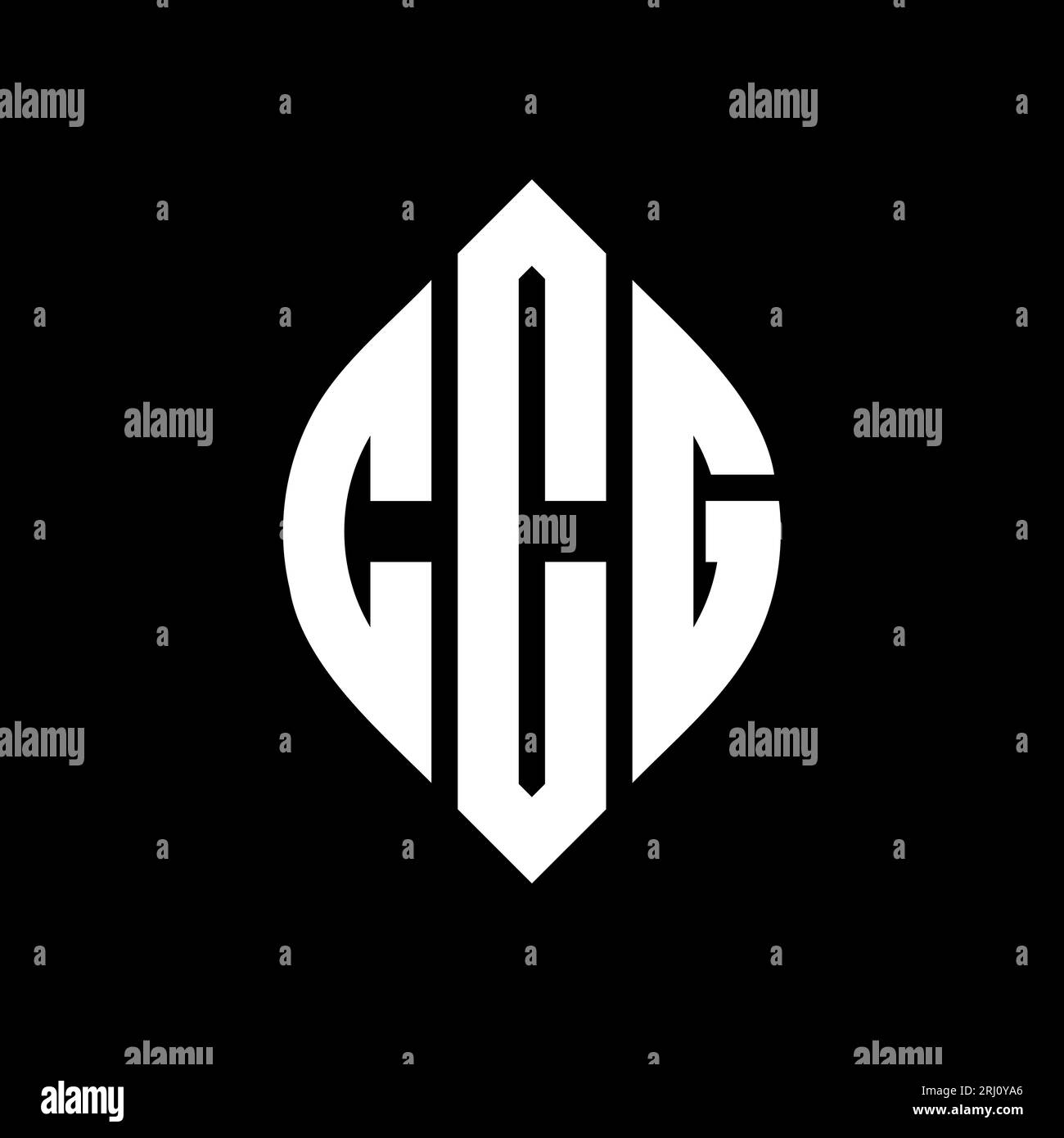 CCG circle letter logo design with circle and ellipse shape. CCG ...
