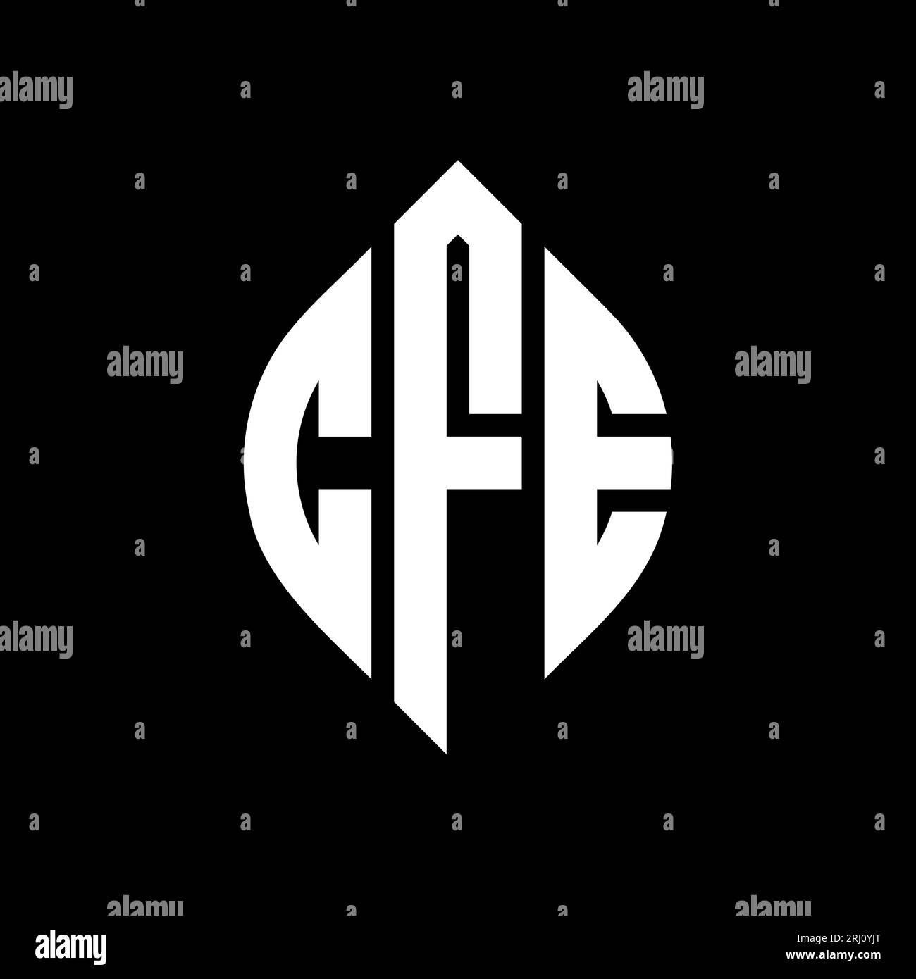 CFE circle letter logo design with circle and ellipse shape. CFE ...
