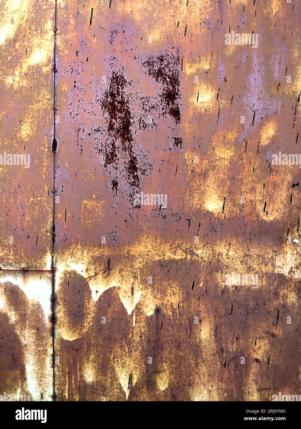 Corroded metal background. Rusted blue painted metal wall. Rusty metal ...