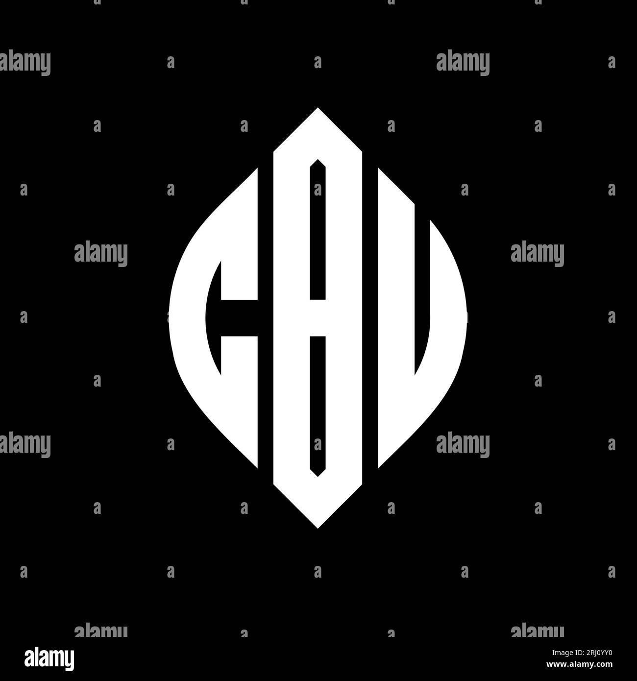 CBU circle letter logo design with circle and ellipse shape. CBU ...