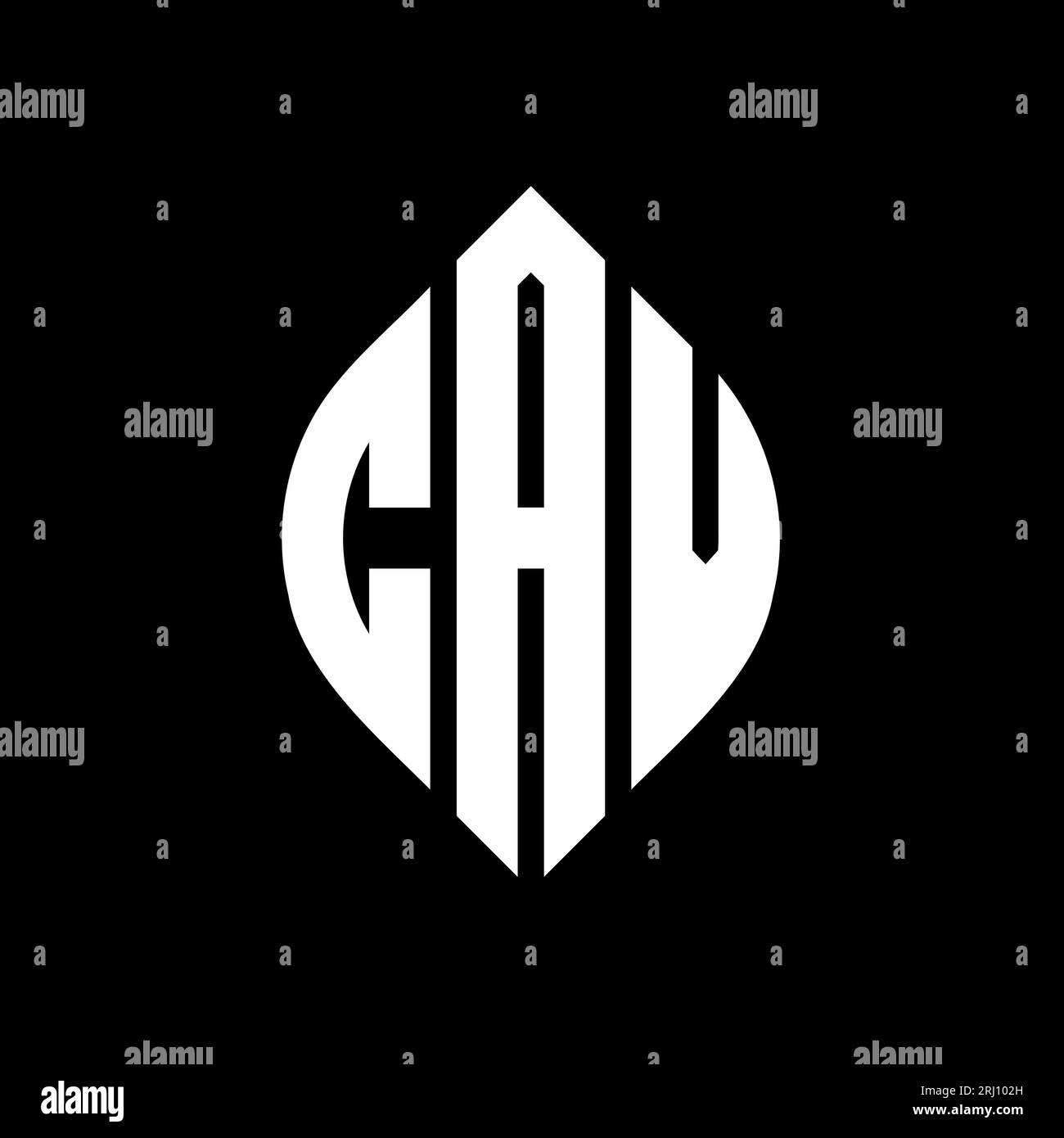 CAV circle letter logo design with circle and ellipse shape. CAV ...