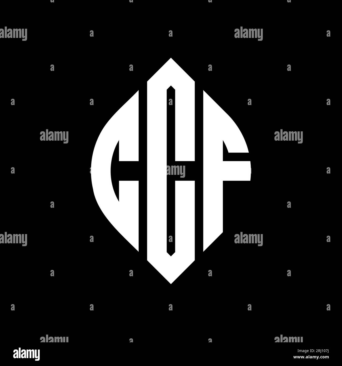 CCF circle letter logo design with circle and ellipse shape. CCF ...