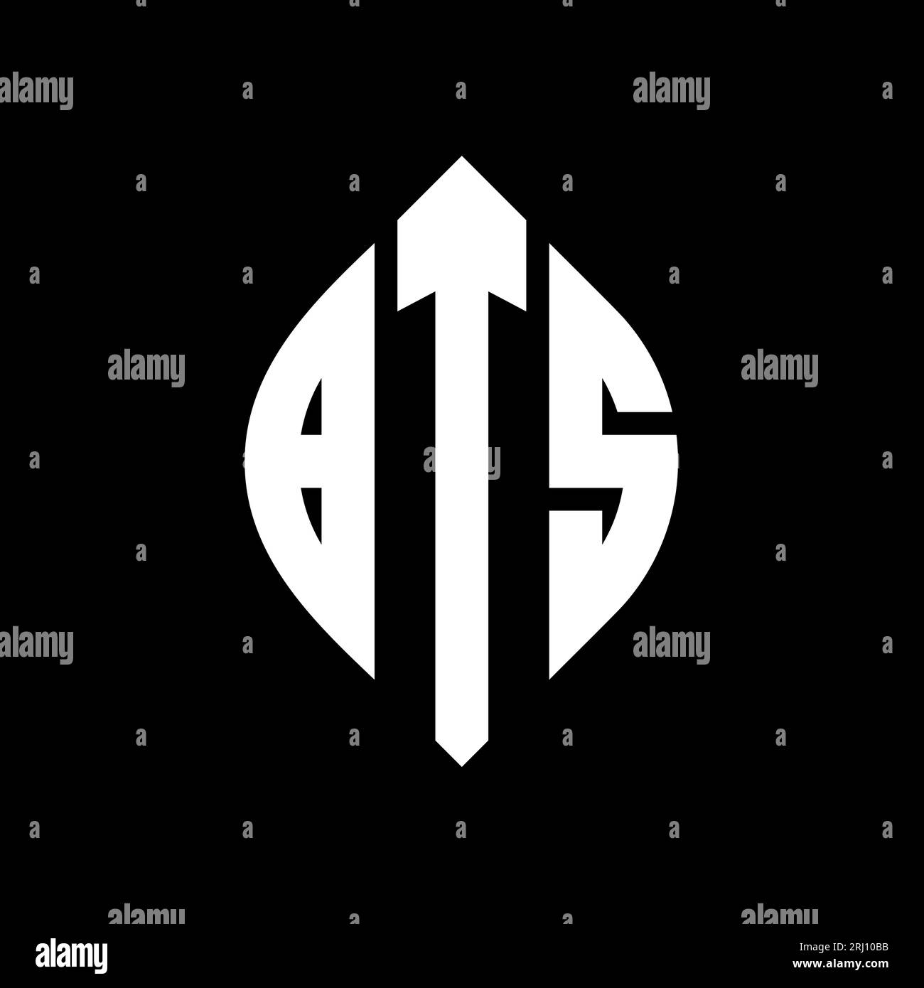 Bts Circle Letter Logo Design With Circle And Ellipse Shape Bts Ellipse Letters With