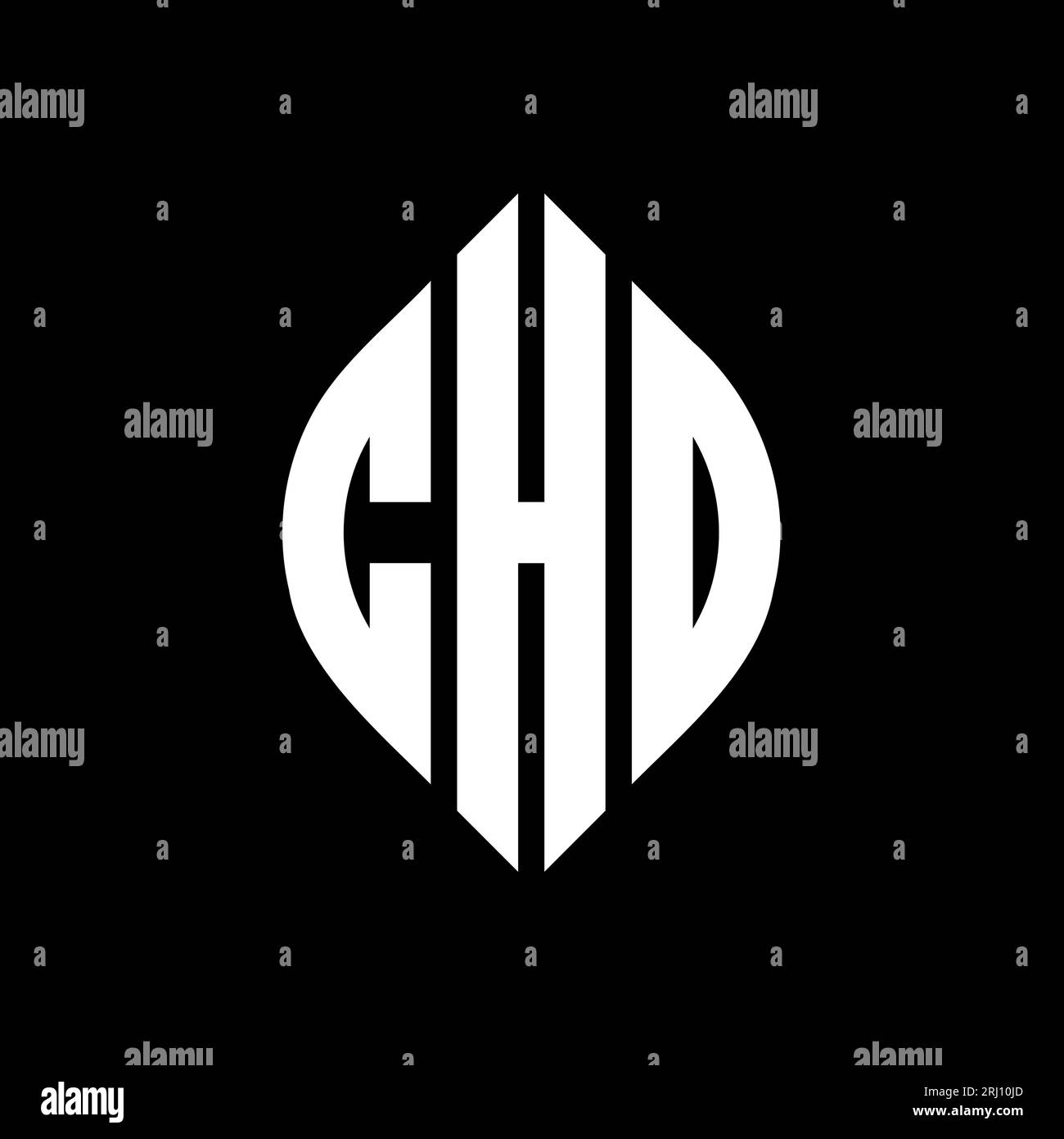CHO circle letter logo design with circle and ellipse shape. CHO ...