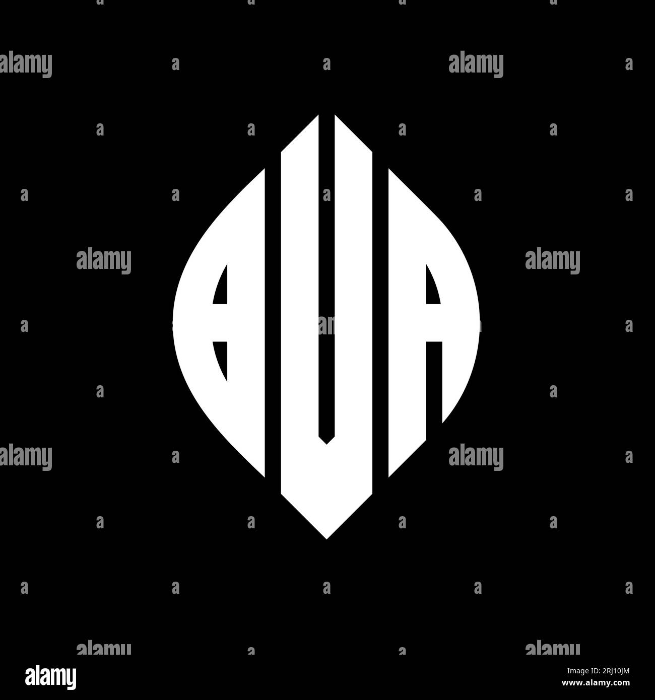 BVA circle letter logo design with circle and ellipse shape. BVA ...