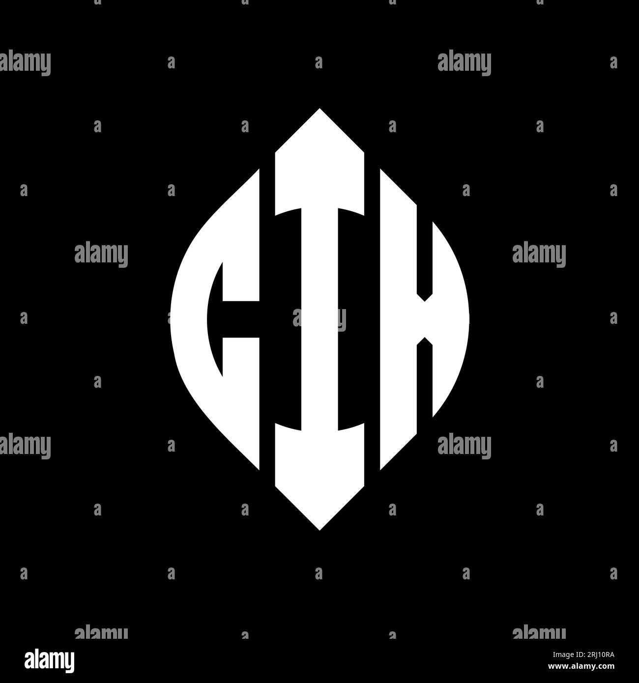 CIX circle letter logo design with circle and ellipse shape. CIX ...