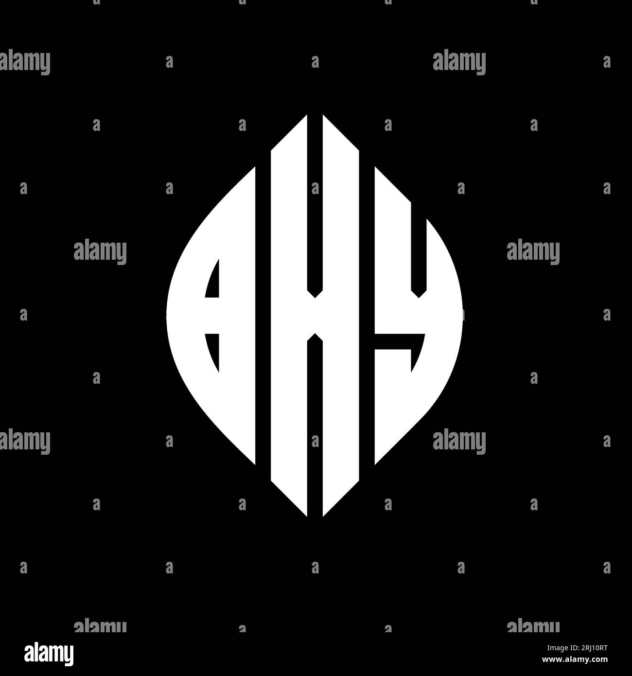 BXY circle letter logo design with circle and ellipse shape. BXY ...