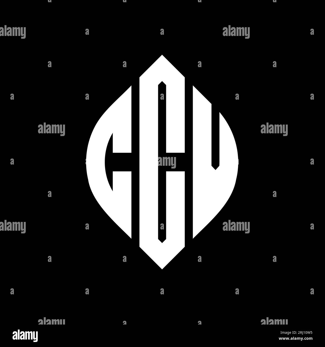 CCV circle letter logo design with circle and ellipse shape. CCV ...