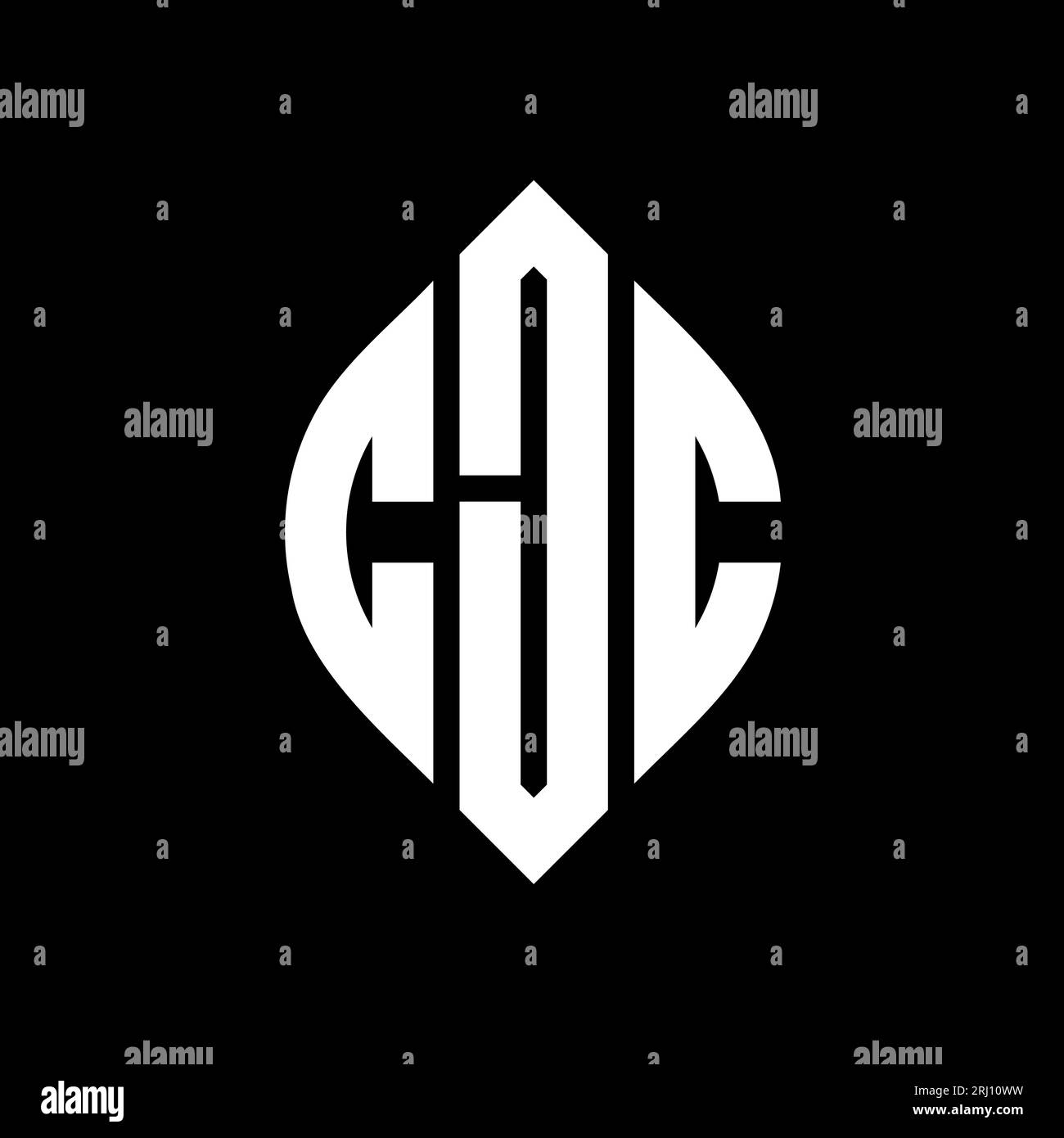 CJC circle letter logo design with circle and ellipse shape. CJC ...