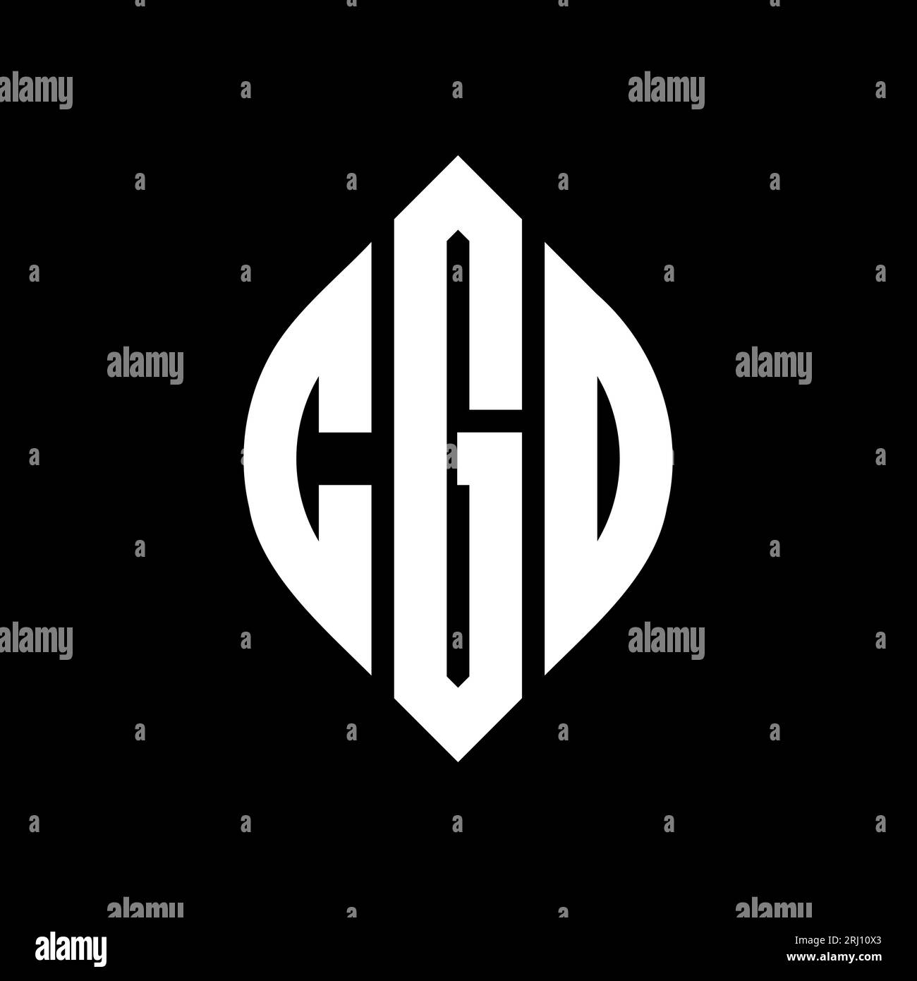 CGD circle letter logo design with circle and ellipse shape. CGD ...
