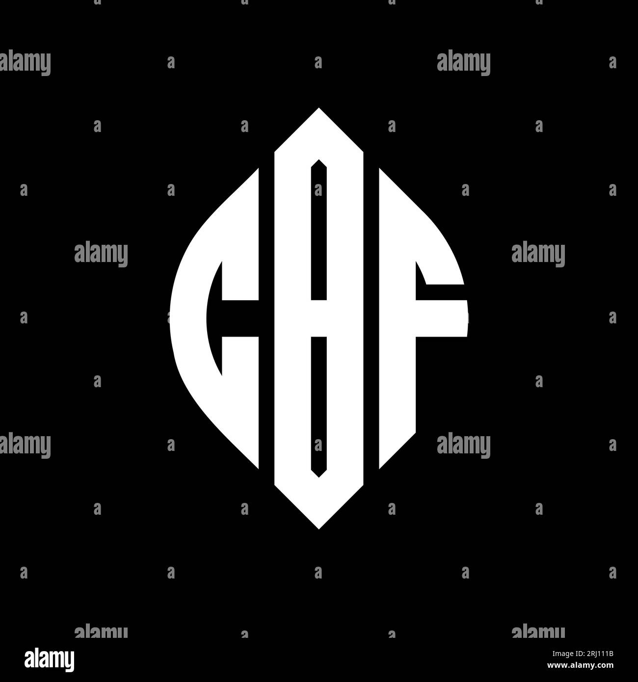 CBF circle letter logo design with circle and ellipse shape. CBF ...