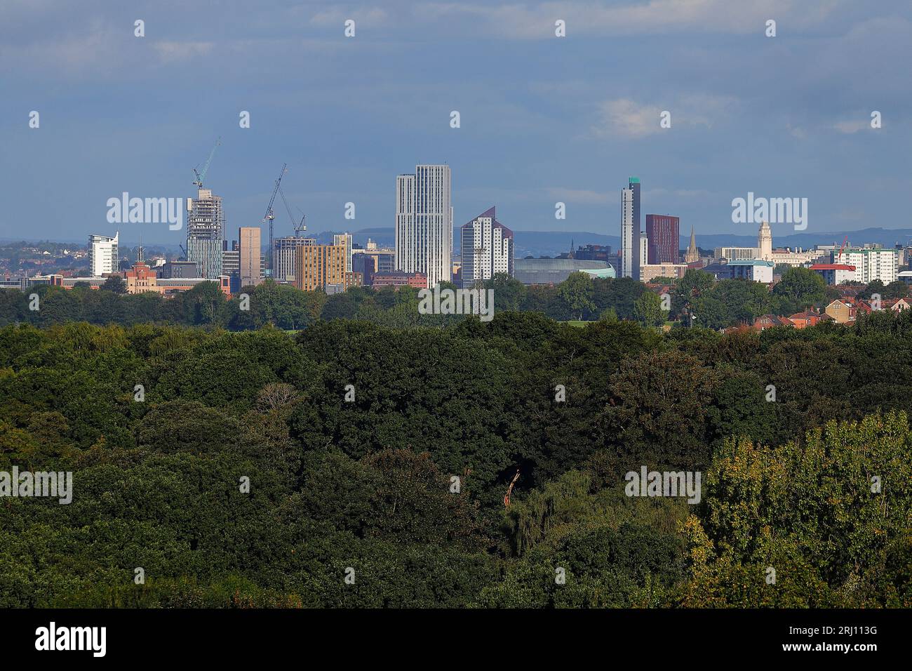 A view across Leeds taken from a distance Stock Photo - Alamy