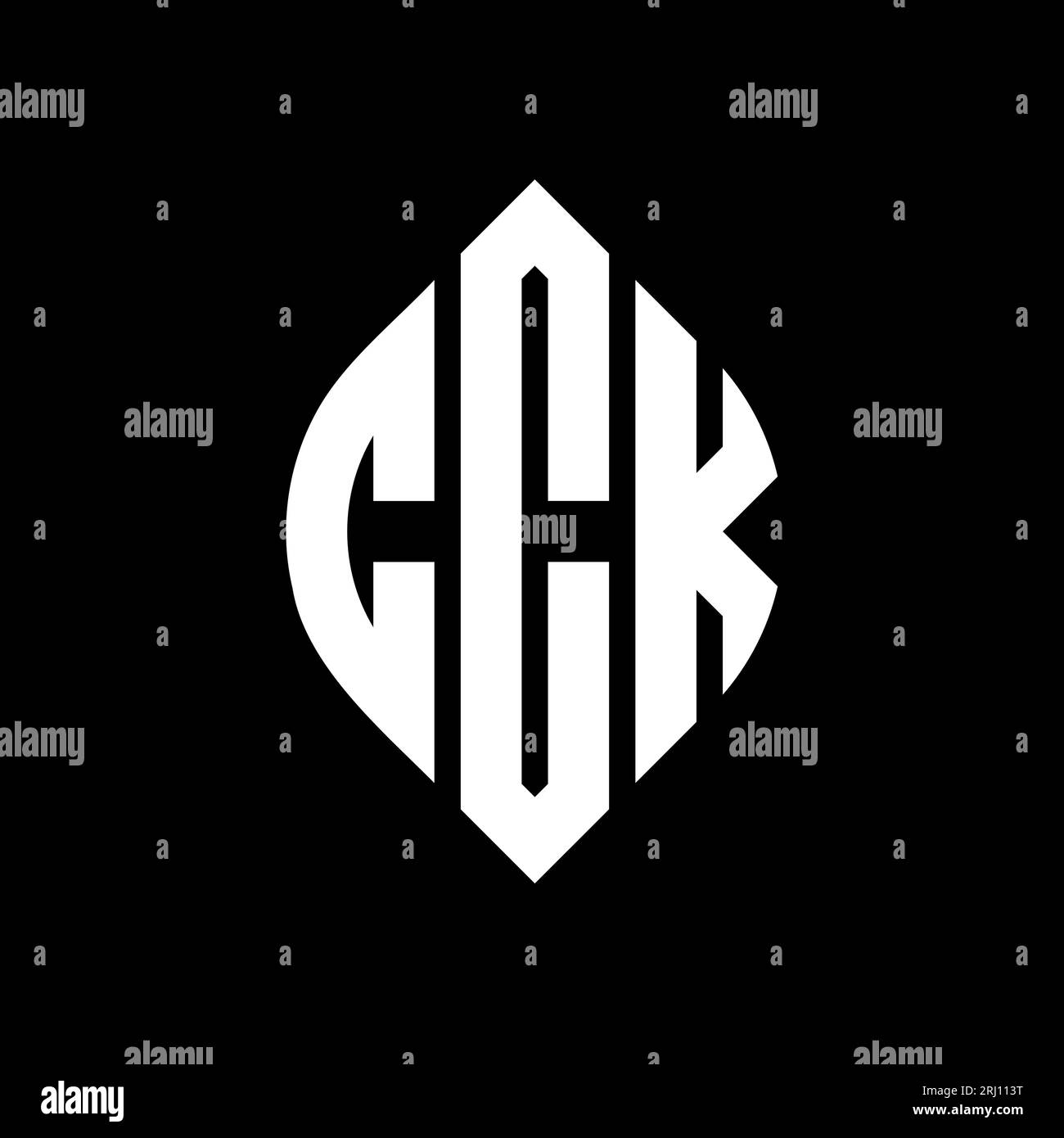 CCK circle letter logo design with circle and ellipse shape. CCK ...