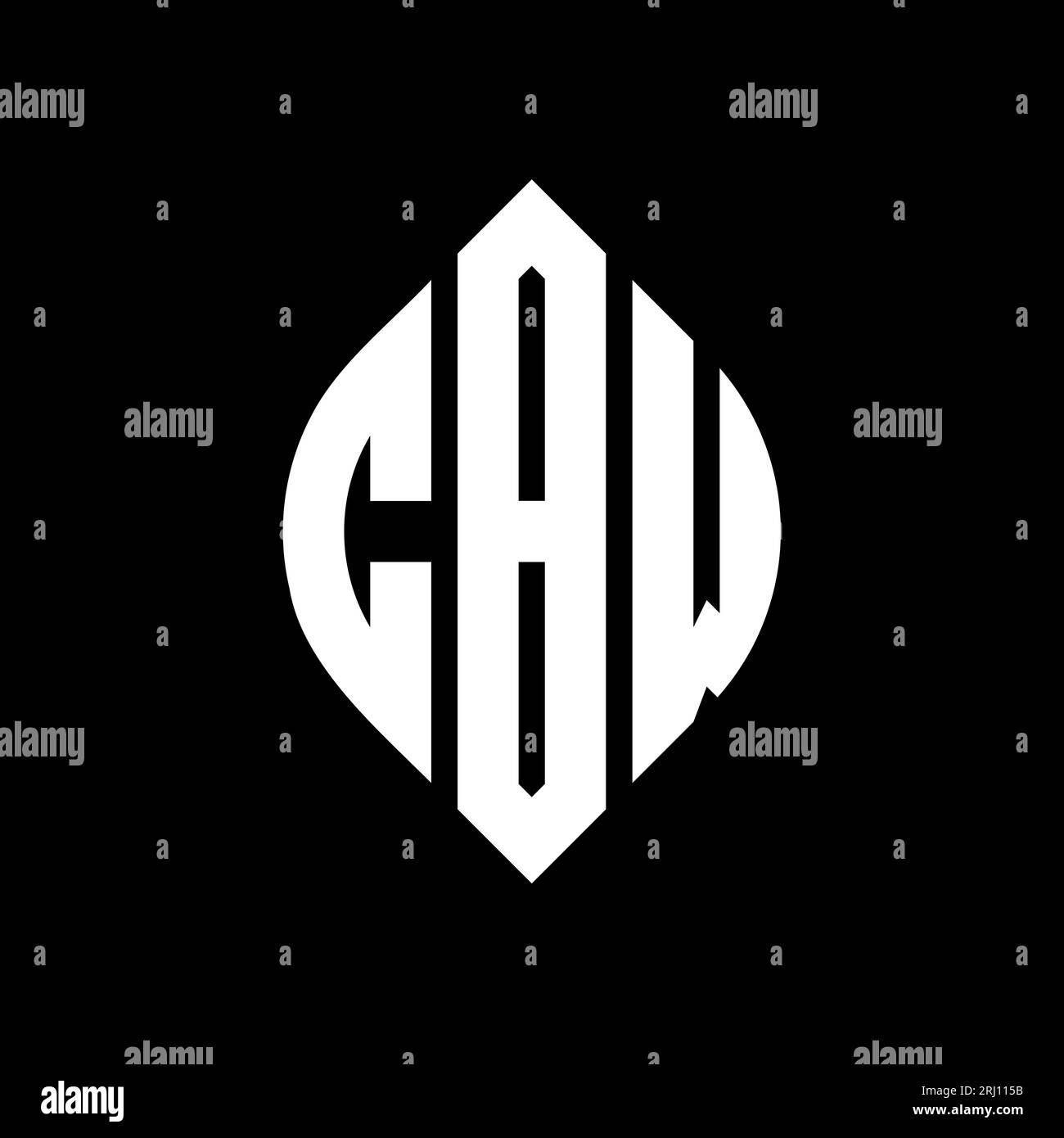CBW circle letter logo design with circle and ellipse shape. CBW ...