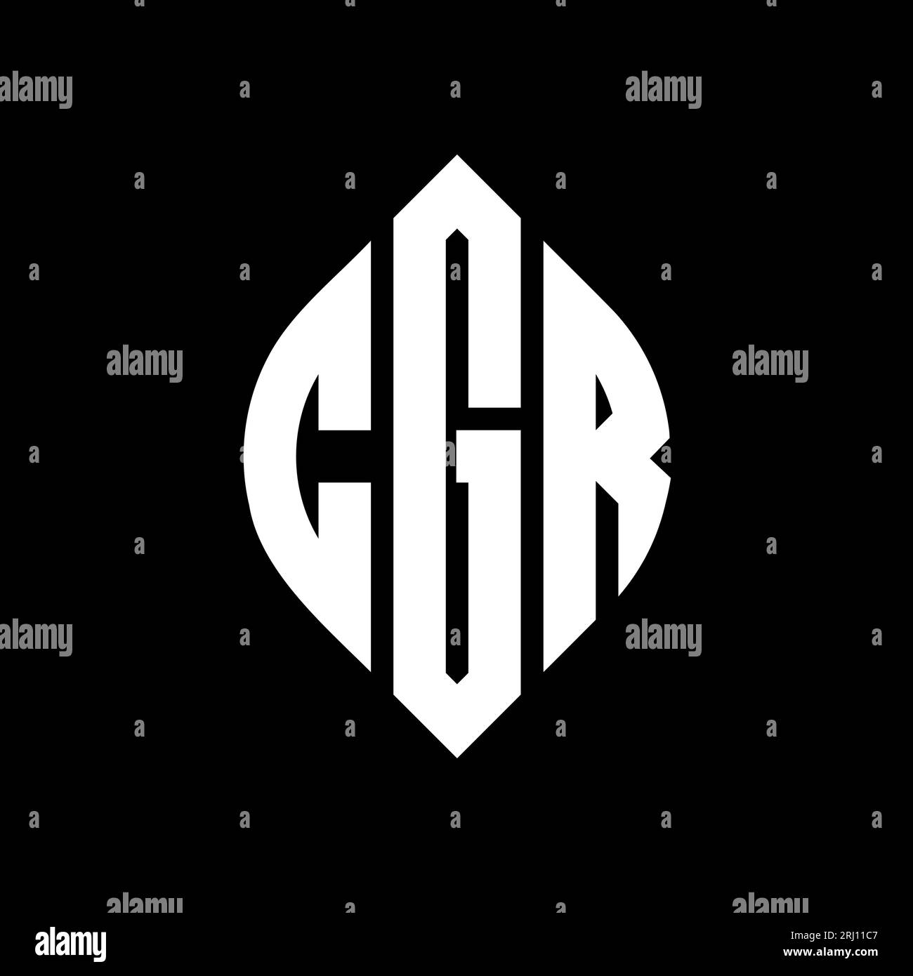 CGR circle letter logo design with circle and ellipse shape. CGR ...
